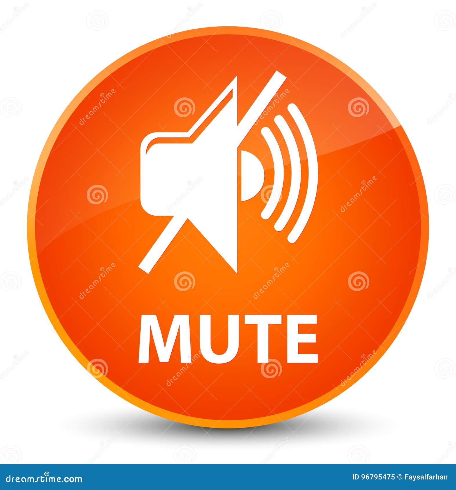 Mute Elegant Orange Round Button Stock Illustration - Illustration of ...