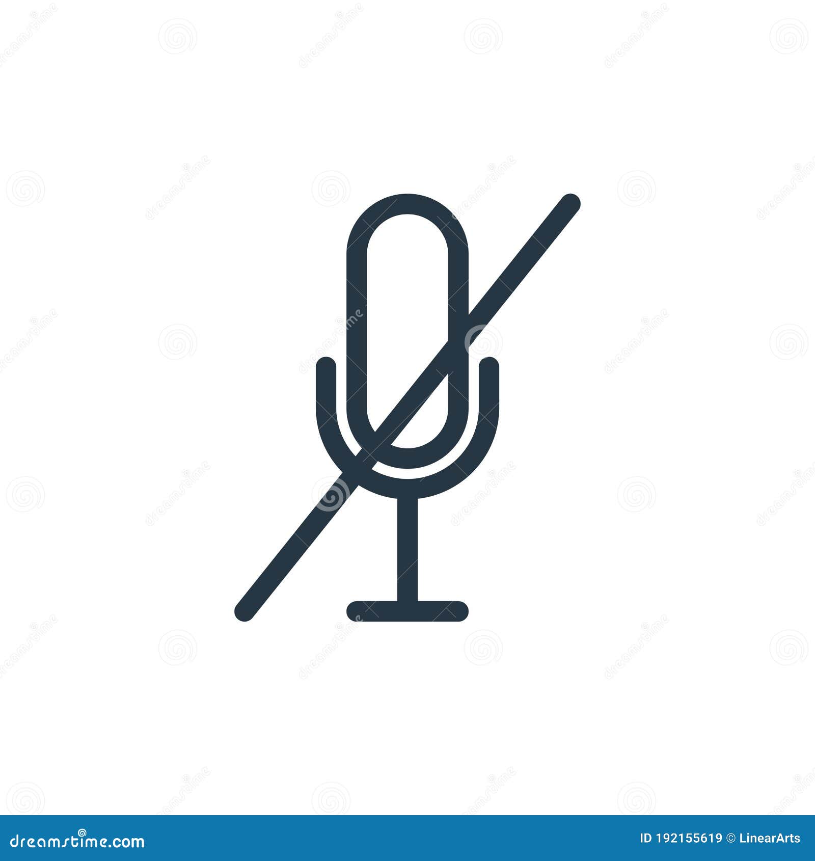 Mute Icon Vector from Communication and Media Concept. Thin Line ...