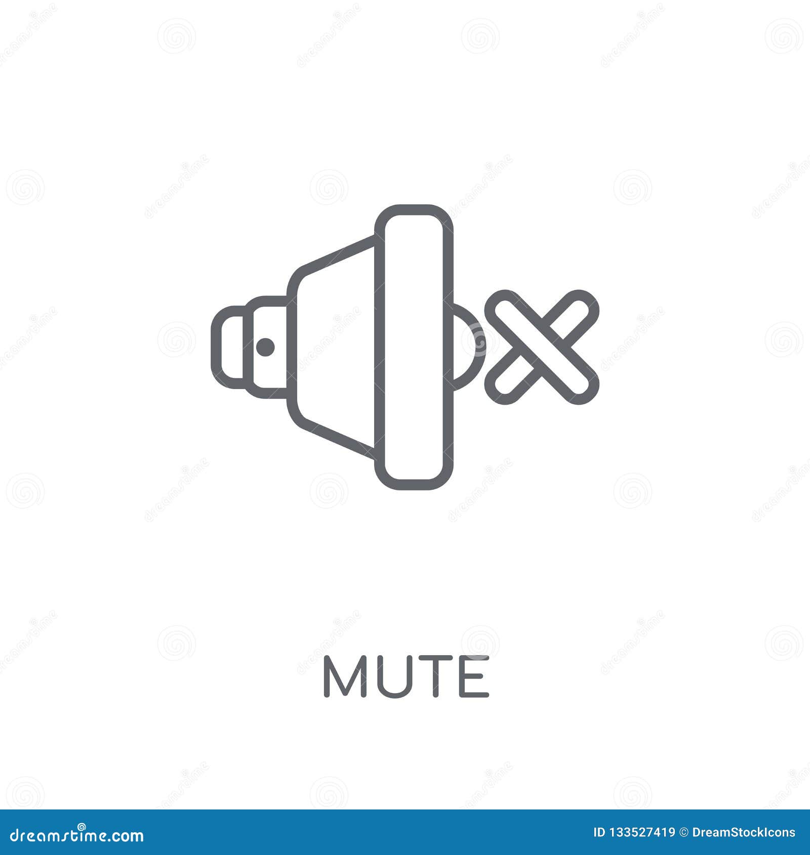 Mute Linear Icon. Modern Outline Mute Logo Concept on White Back Stock ...