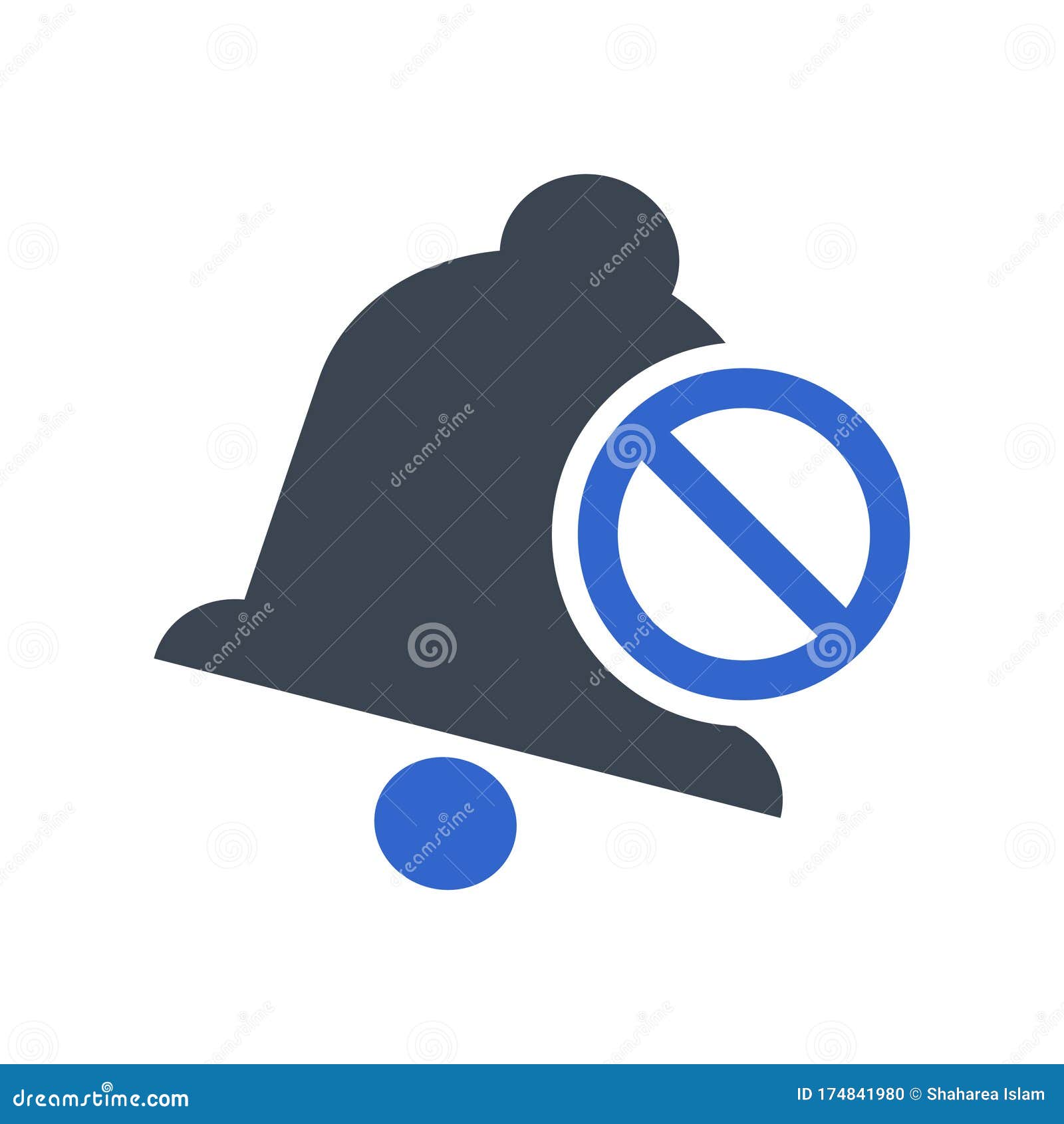Mute notification icon stock vector. Illustration of sound - 174841980