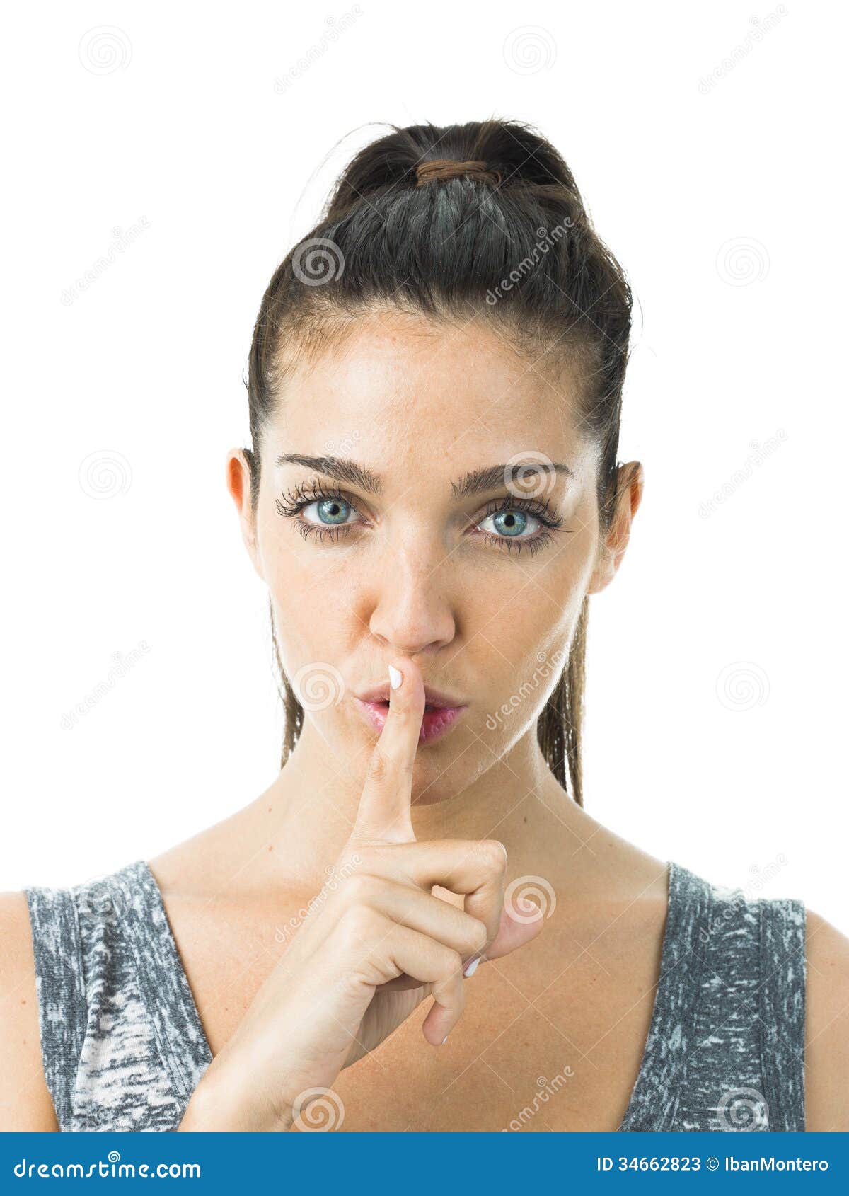 Mute and silence stock image. Image of white, cute, woman - 34662823