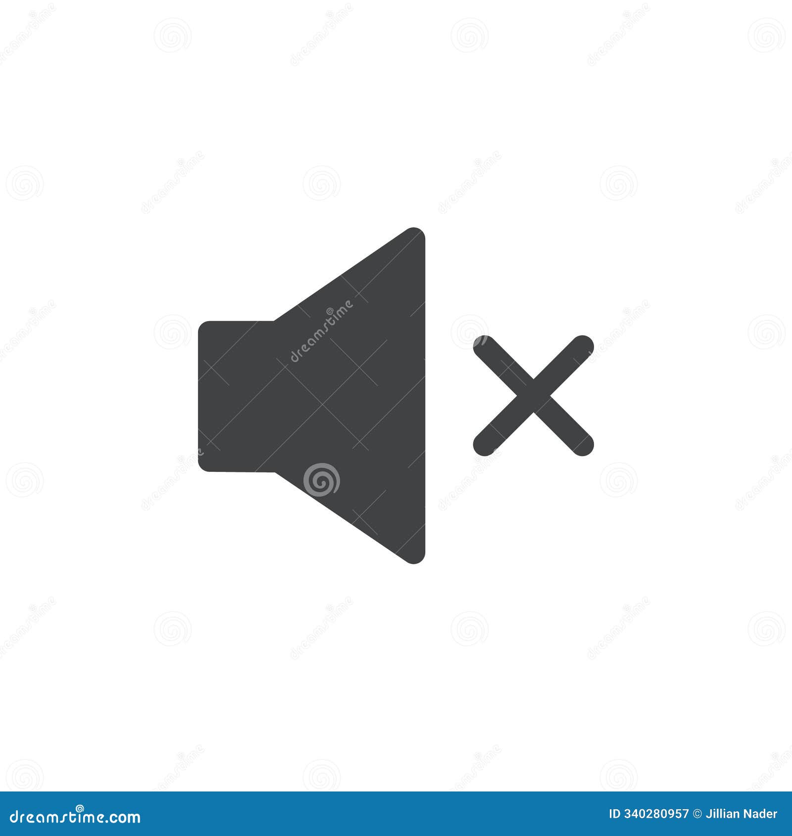 Mute Sound Icon Simple Vector Symbol Stock Vector - Illustration of ...