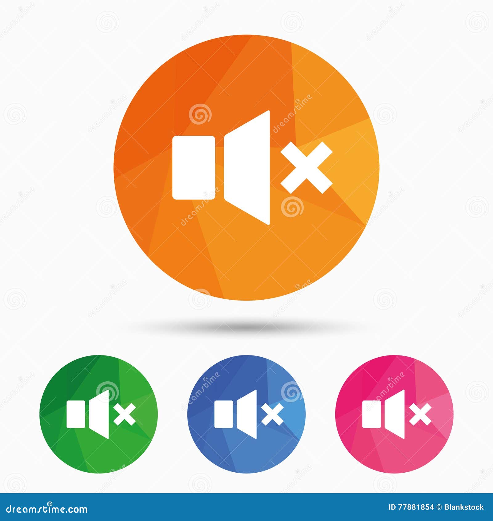 Mute Speaker Sign Icon. Sound Symbol Stock Vector - Illustration of ...