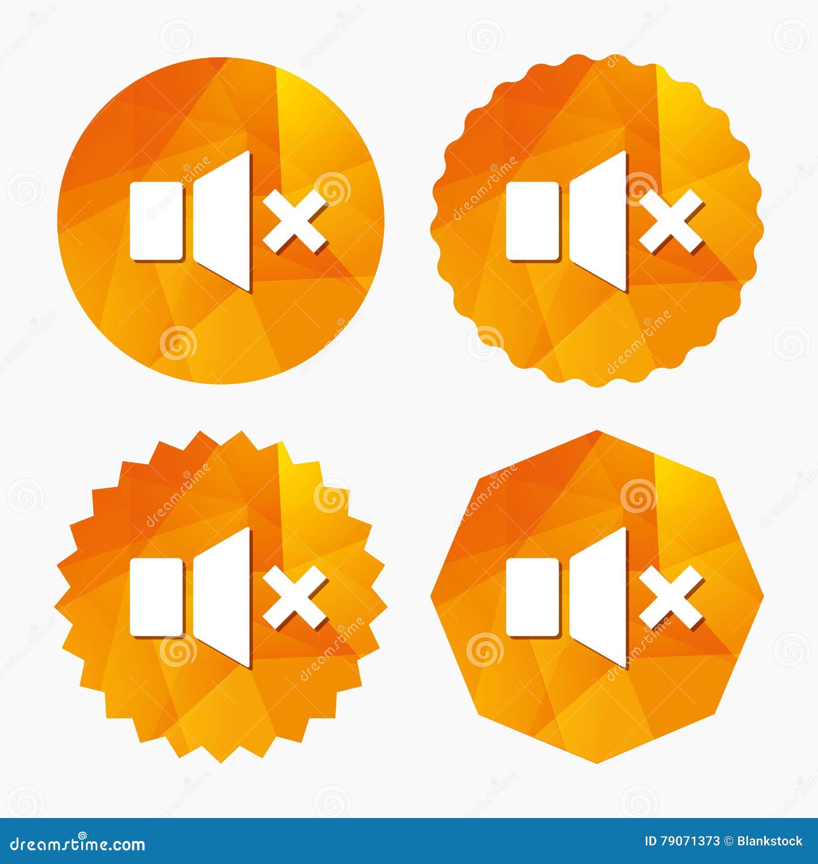 Mute Speaker Sign Icon. Sound Symbol Stock Vector - Illustration of ...