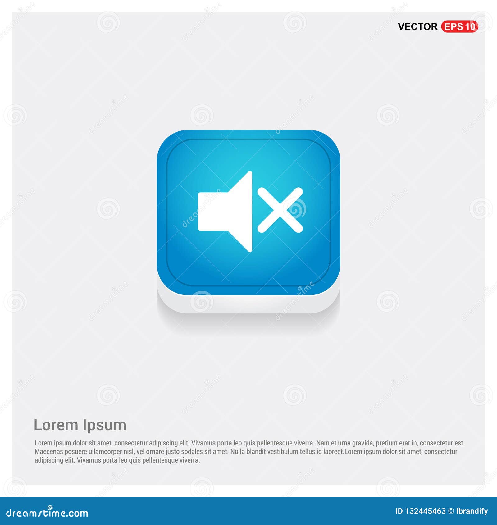 Mute volume Icon stock vector. Illustration of control - 132445463