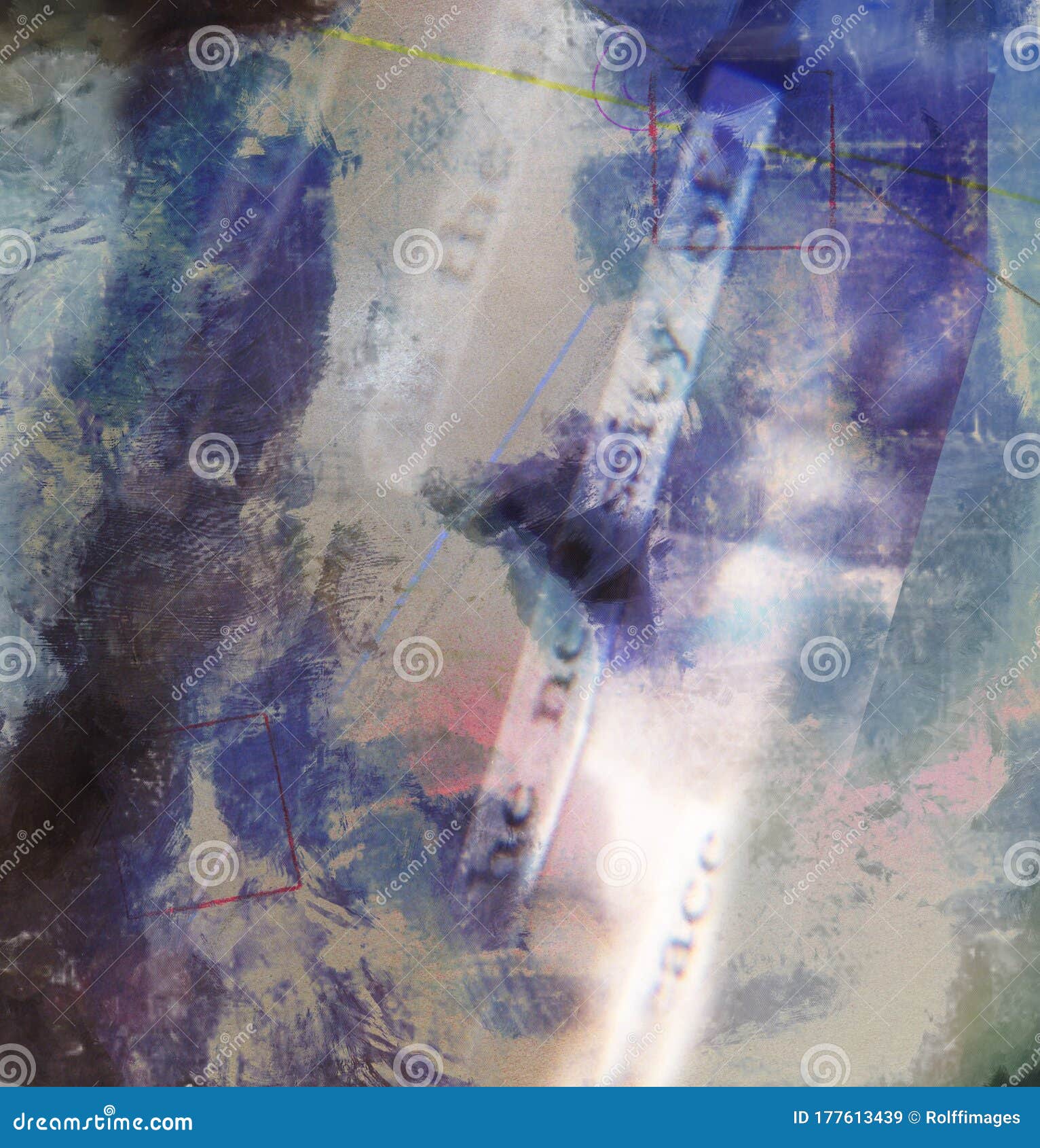 Muted Abstract Painting stock illustration. Illustration of design ...