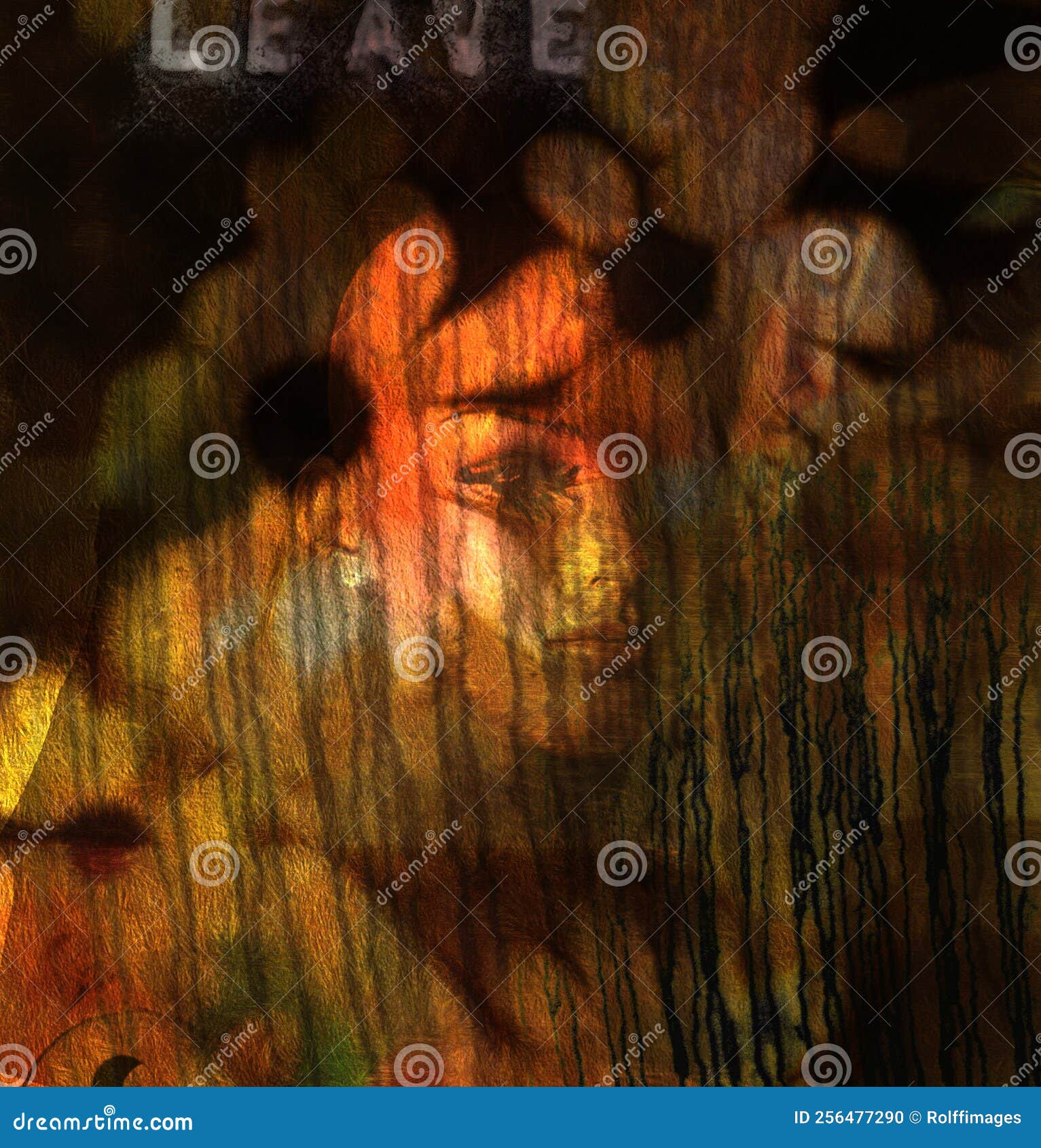 Muted Abstract with Woman Face Stock Illustration - Illustration of ...