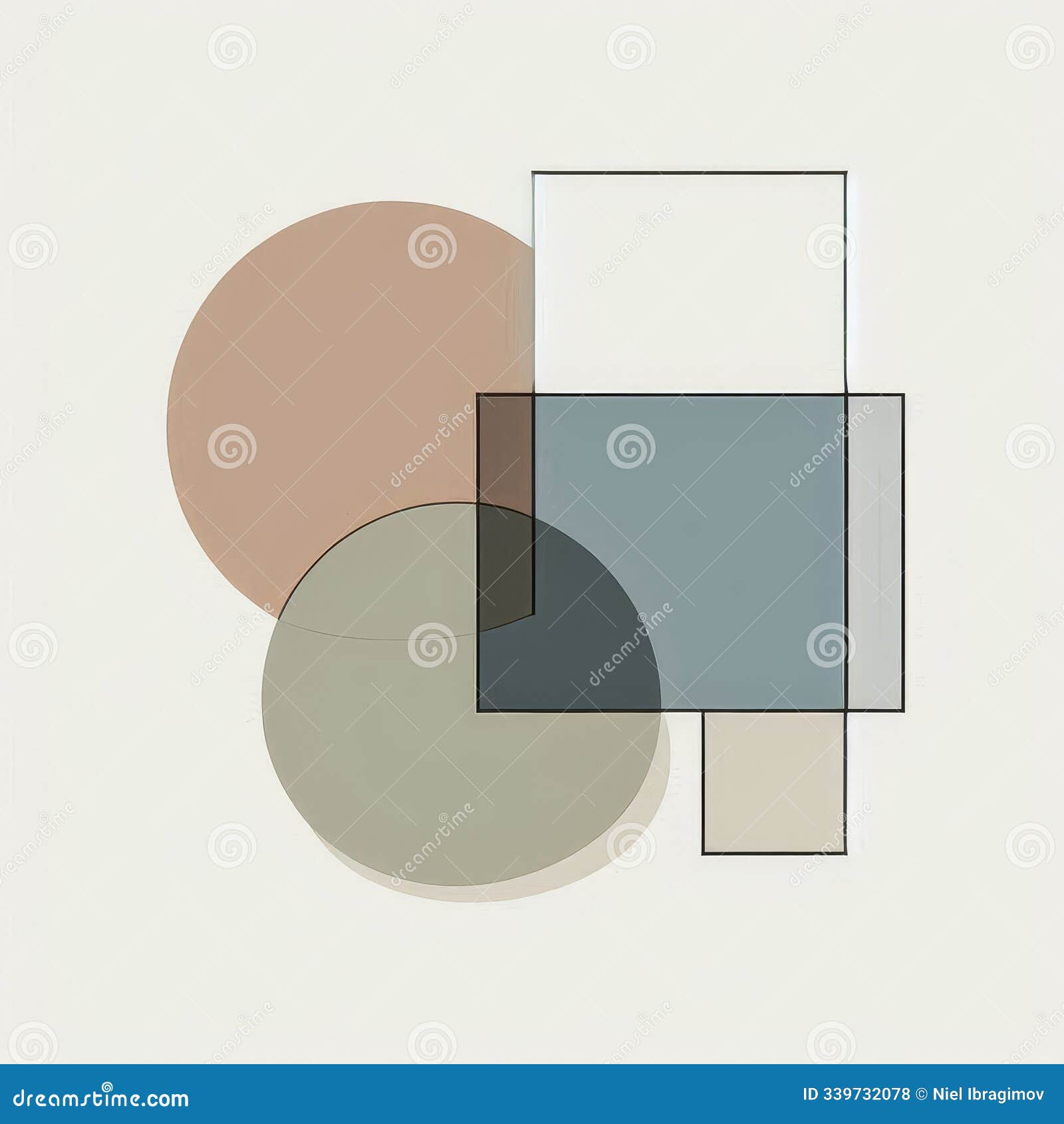 Muted Color Blocks in Balanced Abstract Composition Stock Photo - Image ...