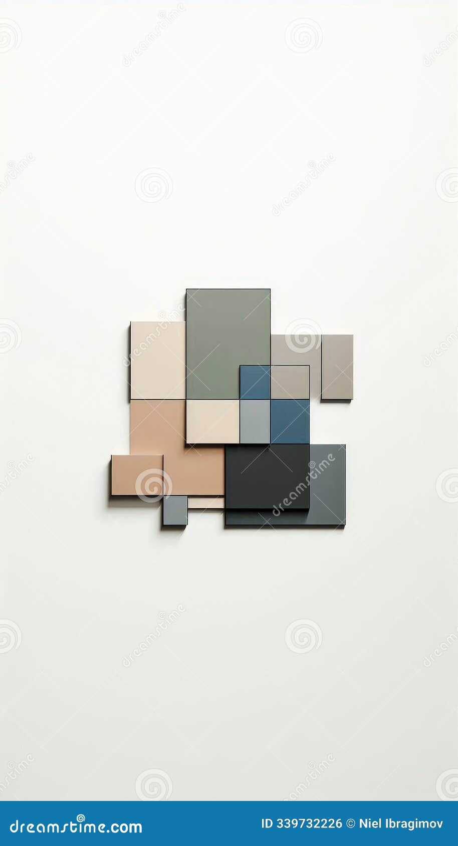 Muted Color Blocks in Balanced Abstract Composition Stock Photo - Image ...