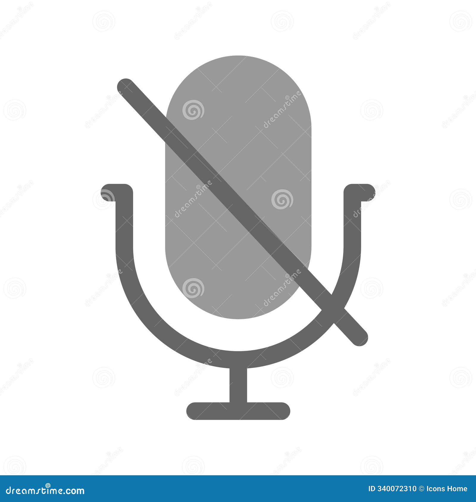 Muted Microphone stock illustration. Illustration of sound - 340072310
