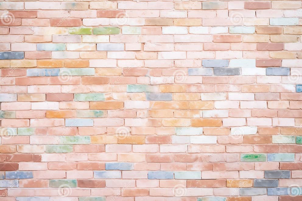 Muted Pink Brick Wall for Pastel Use Stock Photo - Image of muted, wall ...