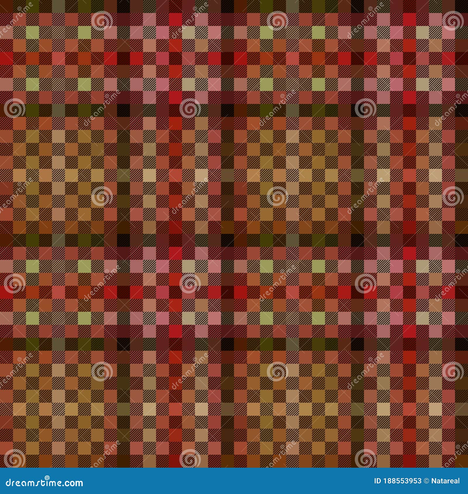 Muted Seamless Tartan Rectangular Texture Stock Vector - Illustration ...