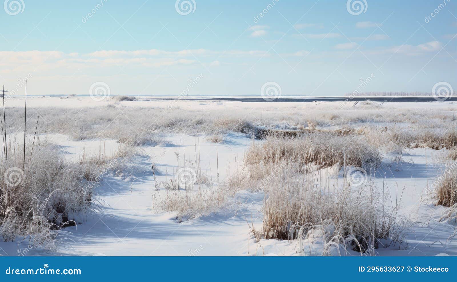 Muted Seascapes: Captivating Marshy Ground with Tall Grass Stock ...