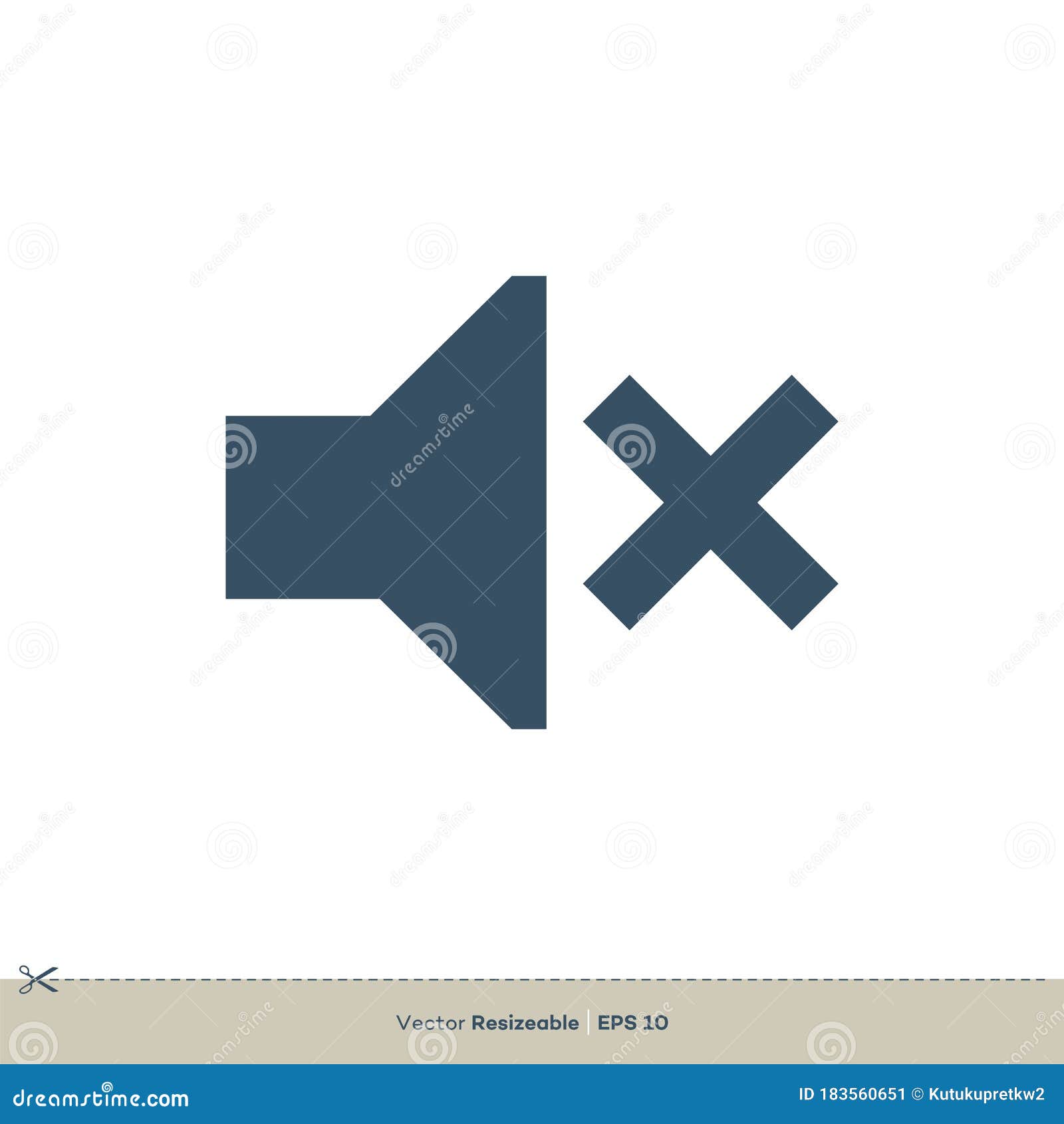 Muted Sound Speaker Icon Vector Logo Template Illustration Design Stock ...