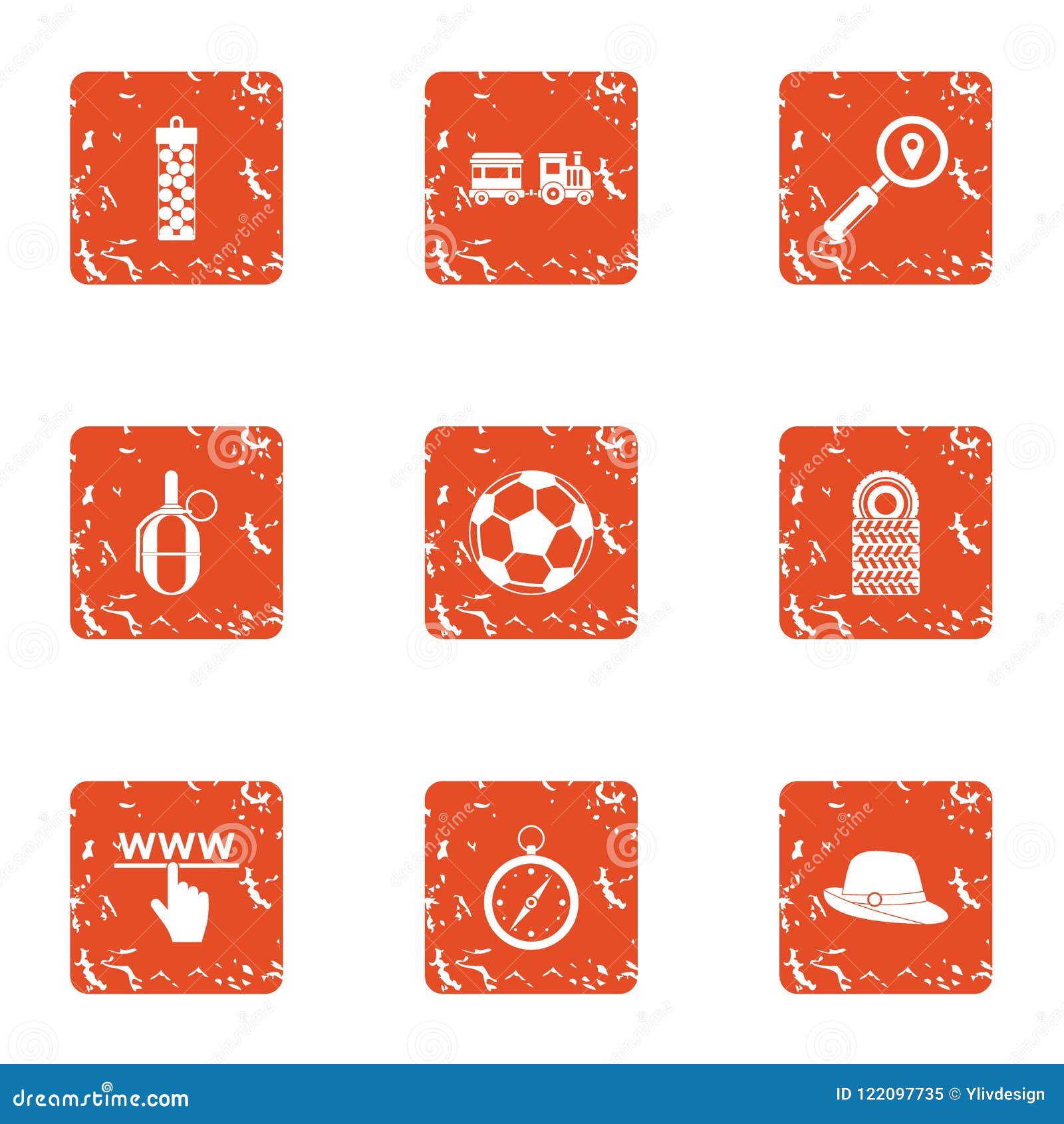 Mutiny Icons Set, Grunge Style Stock Vector - Illustration of marketing ...