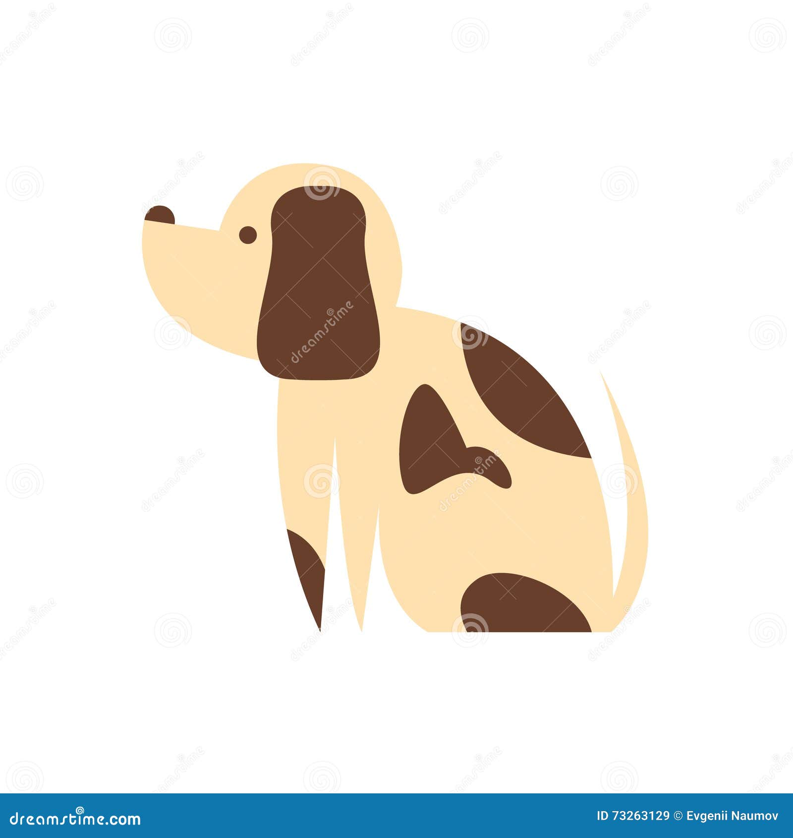Mutt Dog Primitive Cartoon Illustration Stock Vector - Illustration of ...