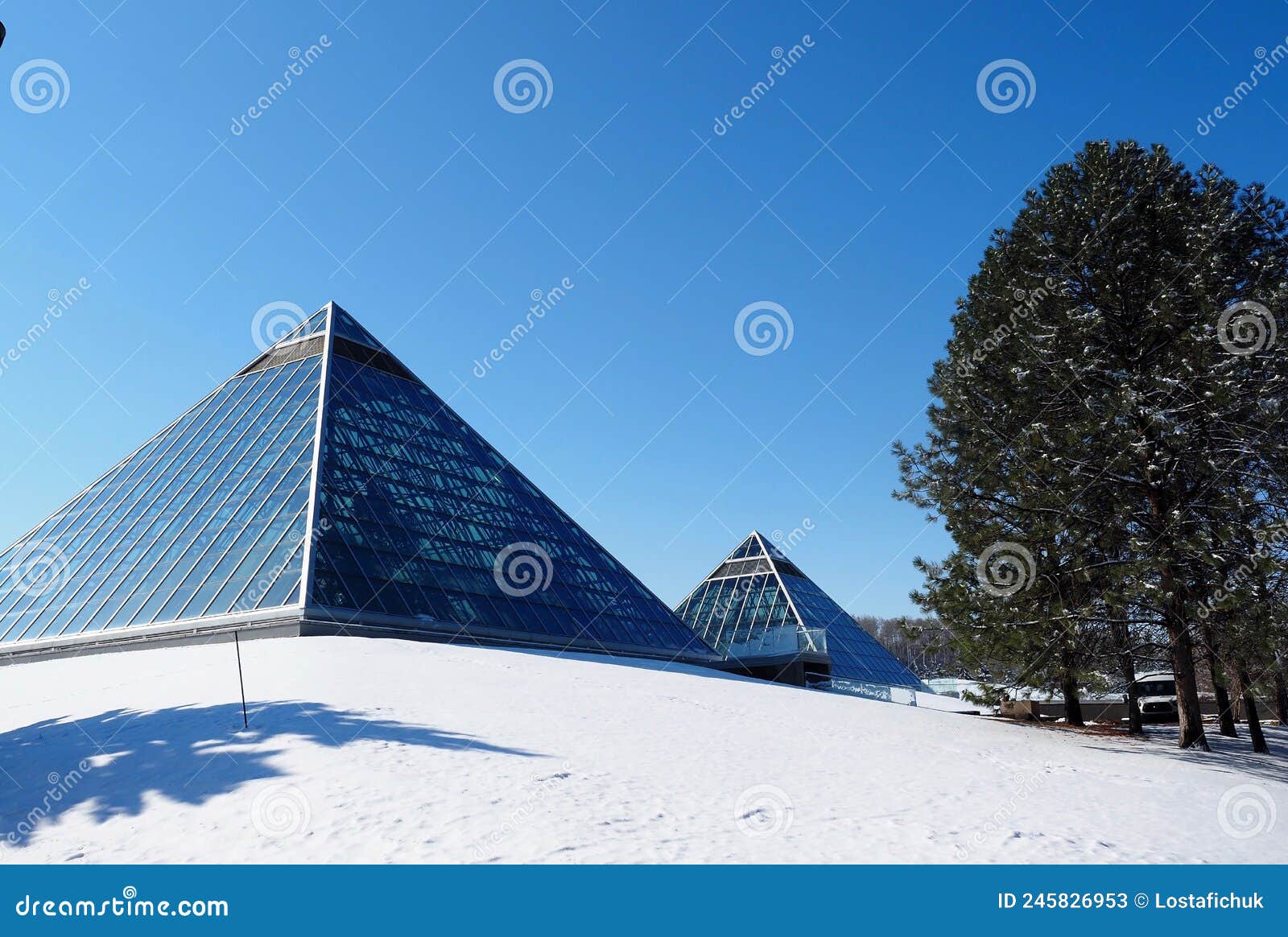 Muttart Conservatory Edmonton with Two Pyramids Editorial Stock Photo ...