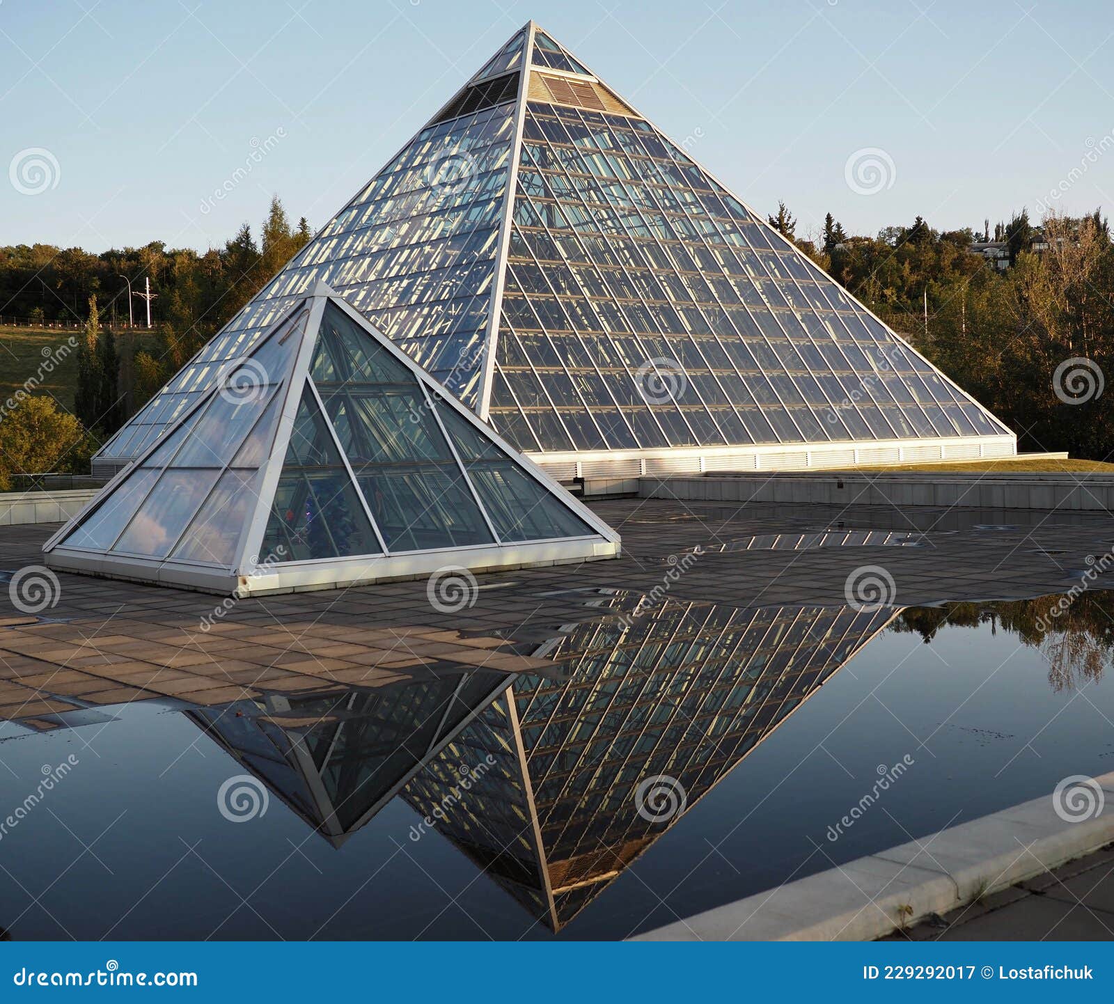 Muttart Conservatory Edmonton with Two Pyramids Stock Image - Image of ...