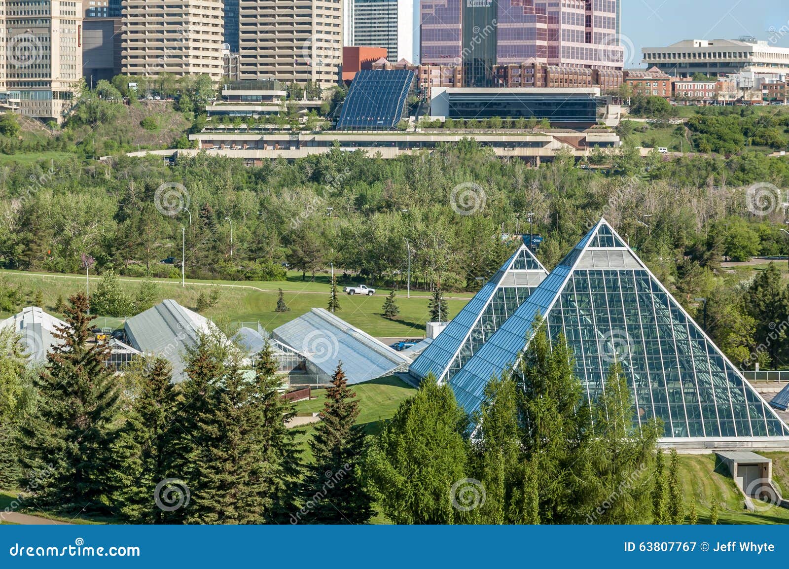 Muttart Conservatory Edmonton With Five Pyramids Editorial Image ...