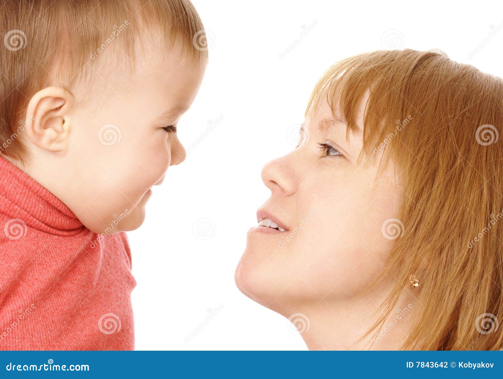 Mutter, Die Mit Ihrem Kind Spricht Stockfoto - Bild von obacht ...