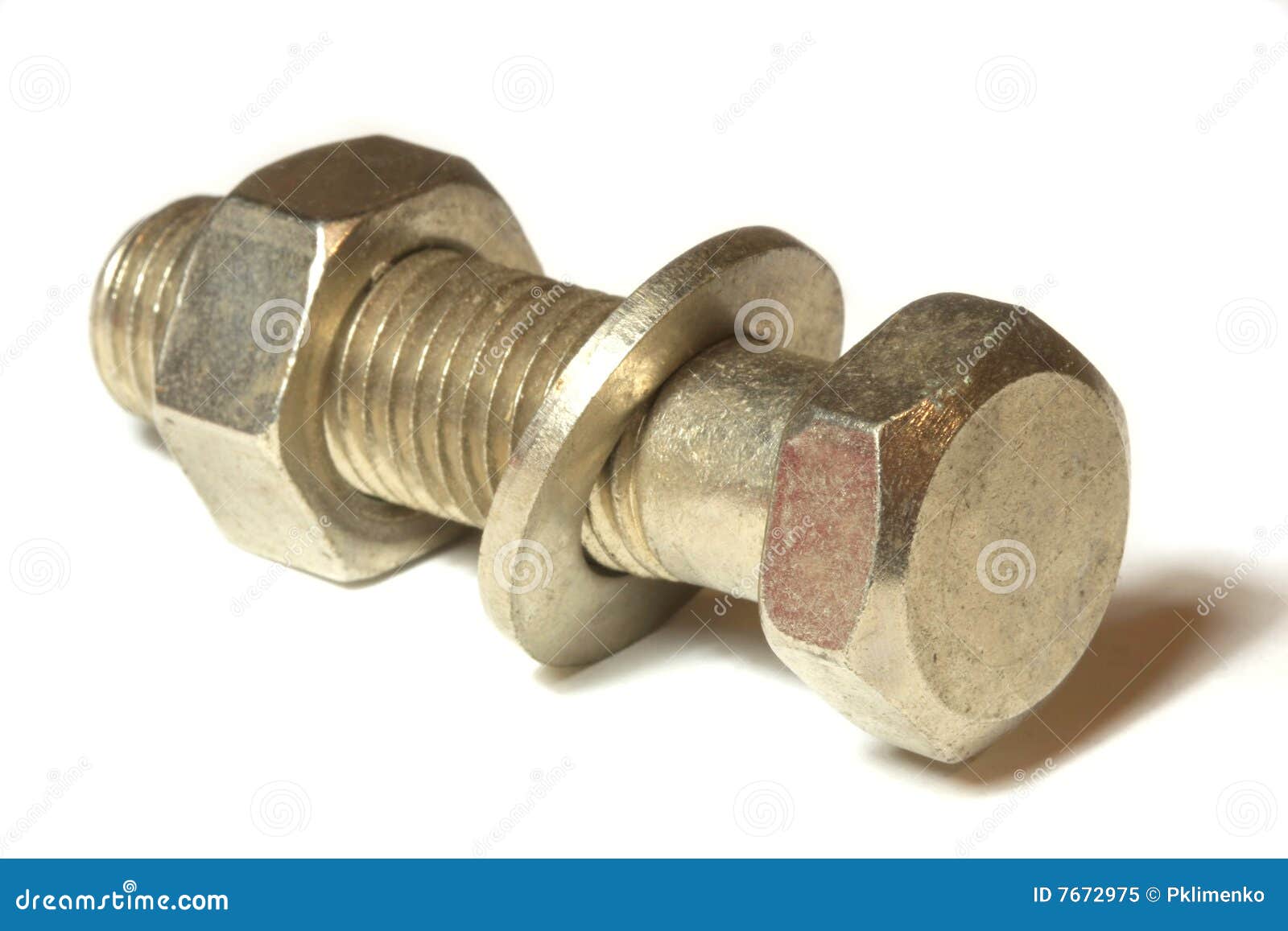 Mutter, Schraube Und Scheibe Stockbild - Bild von verlegt, mechaniker ...