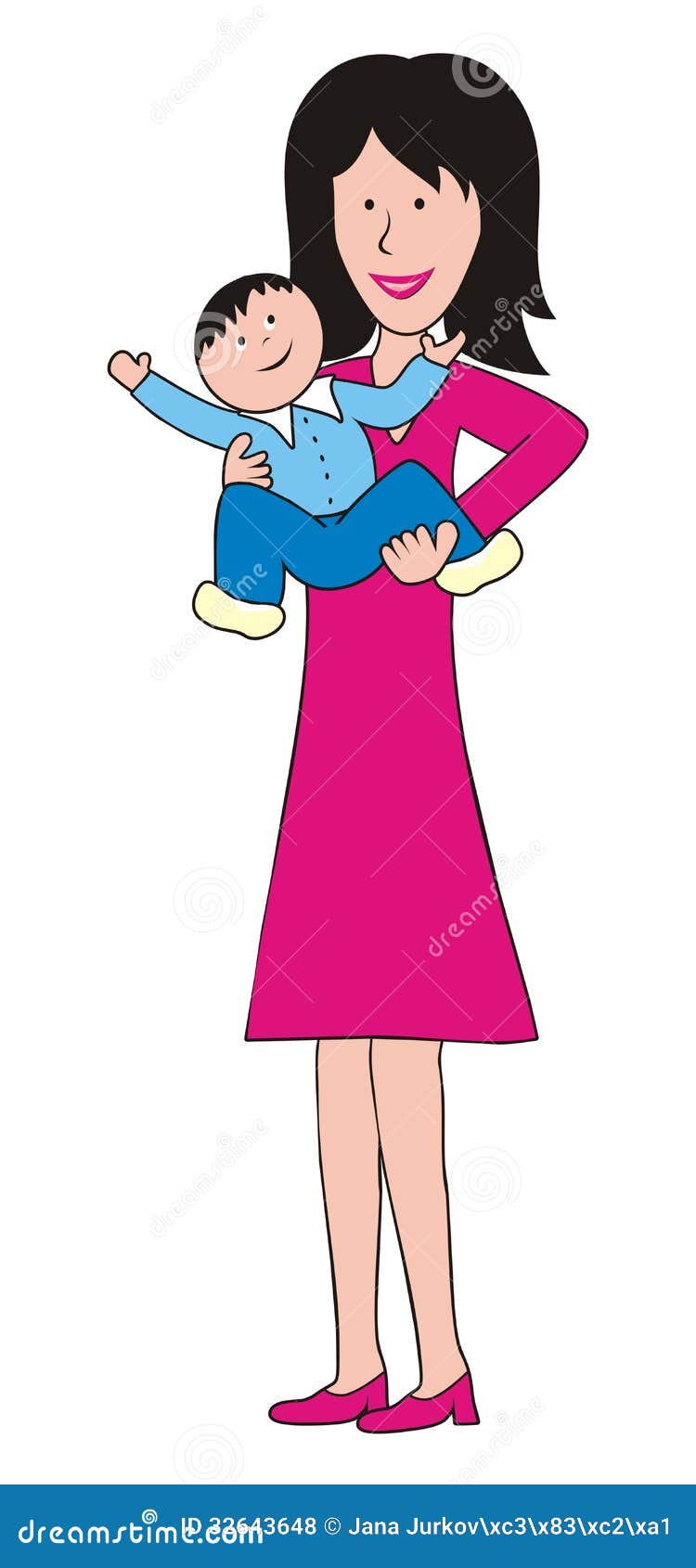 Mutter und Baby vektor abbildung. Illustration von mutter - 32643648