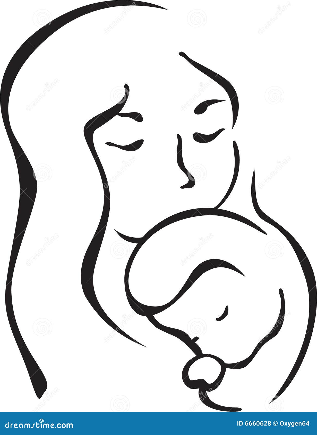 Mutter und Kind vektor abbildung. Illustration von elternschaft - 6660628