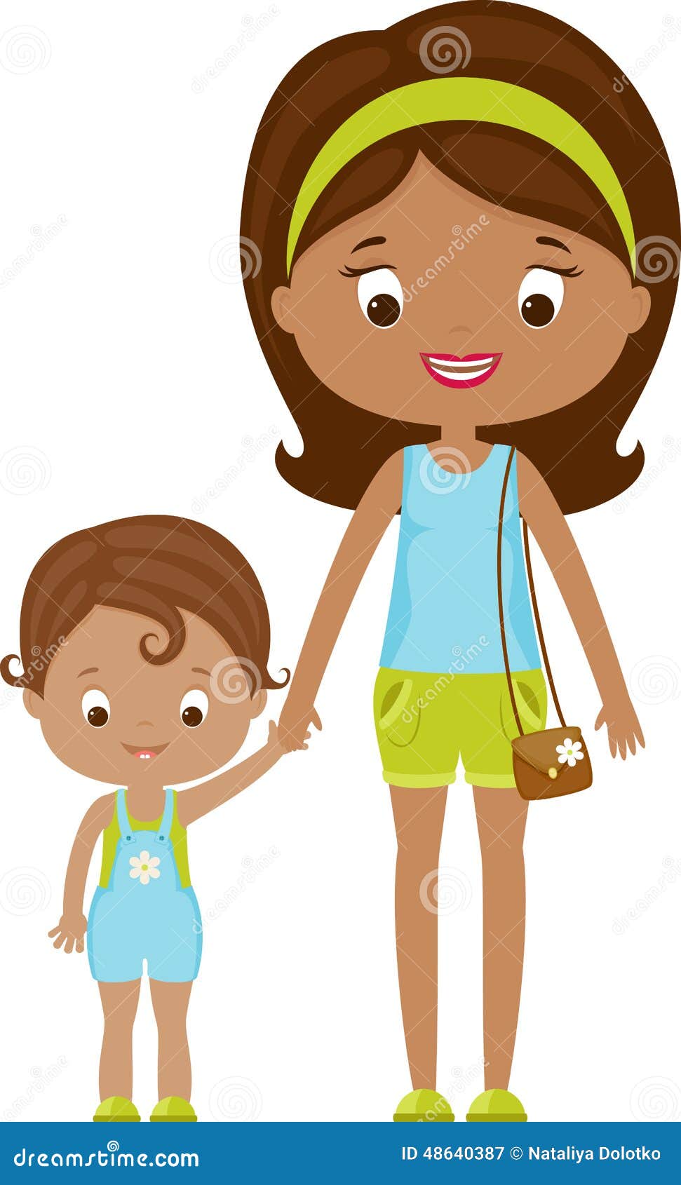 Mutter- Und Kindervektorillustration Vektor Abbildung - Illustration ...