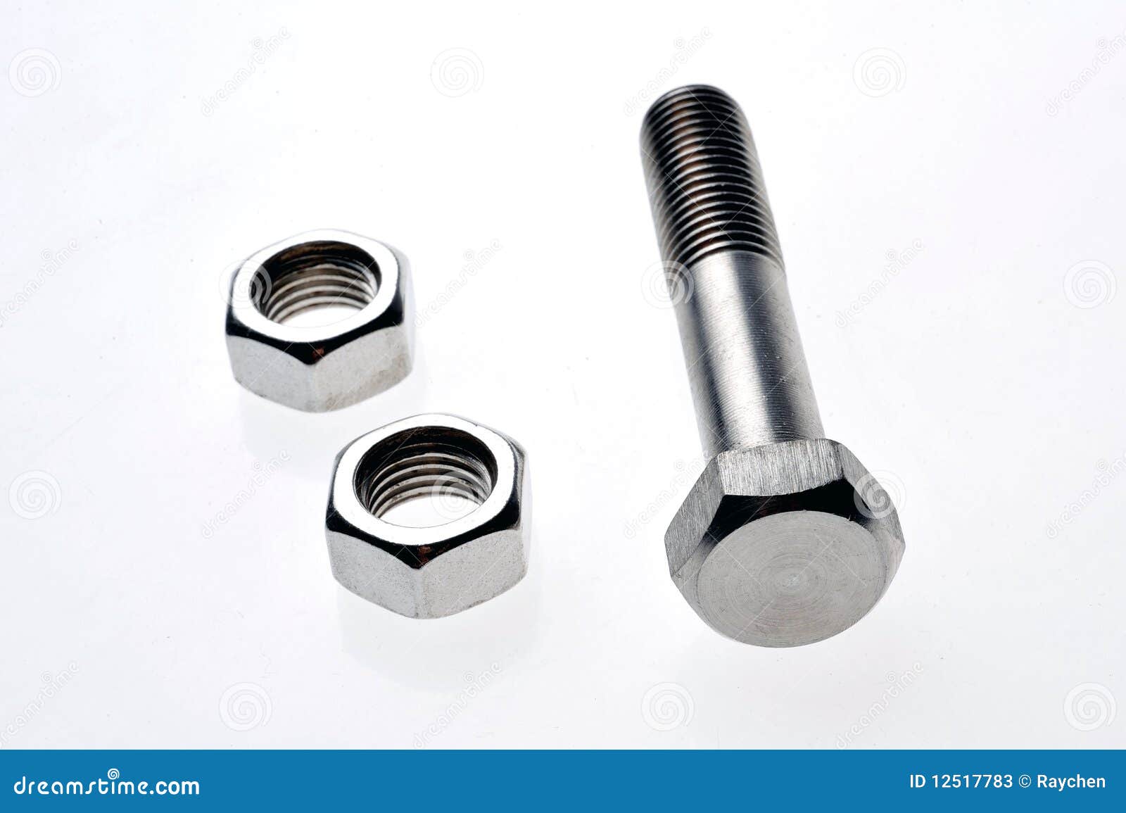 Mutter und Schraube stockbild. Bild von verbinder, hintergrund - 12517783