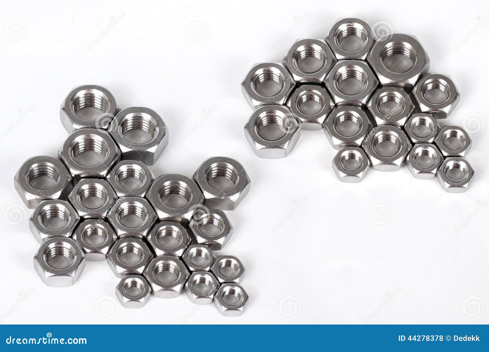 Muttern stock abbildung. Illustration von chrom, teil - 44278378