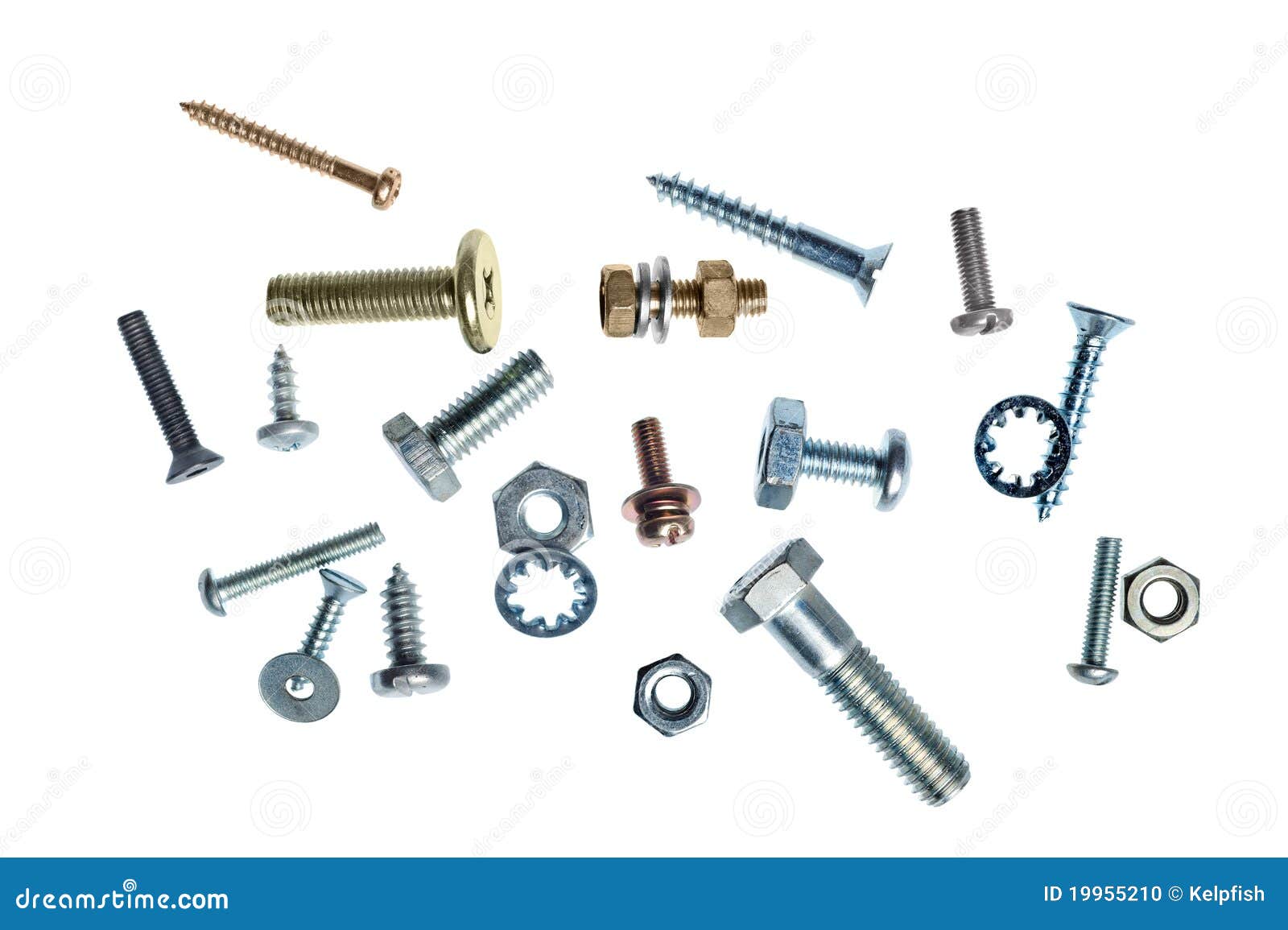 Muttern - und - Schrauben stockfoto. Bild von silber - 19955210