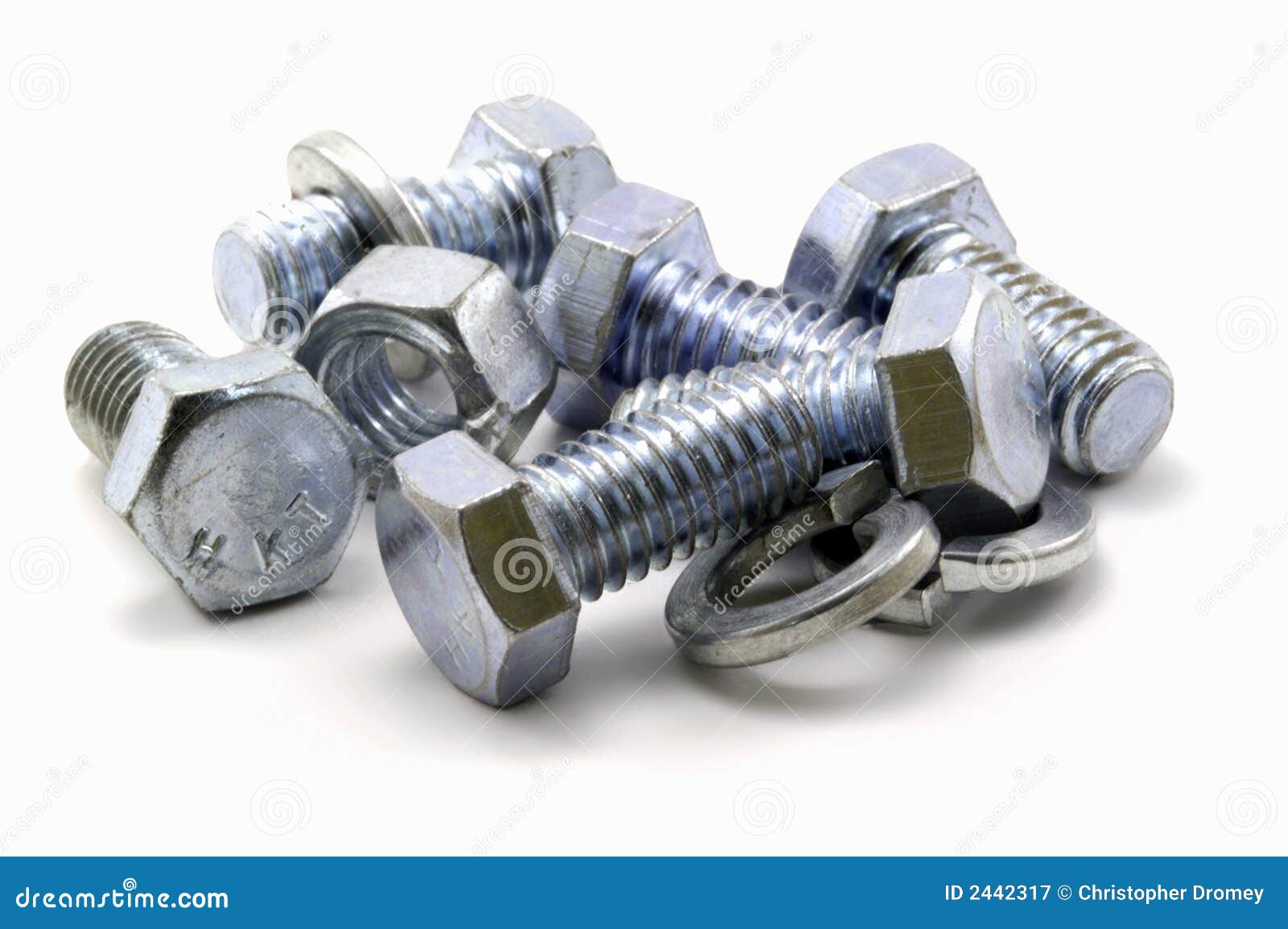 Muttern - und - Schrauben stockbild. Bild von befestigung - 2442317