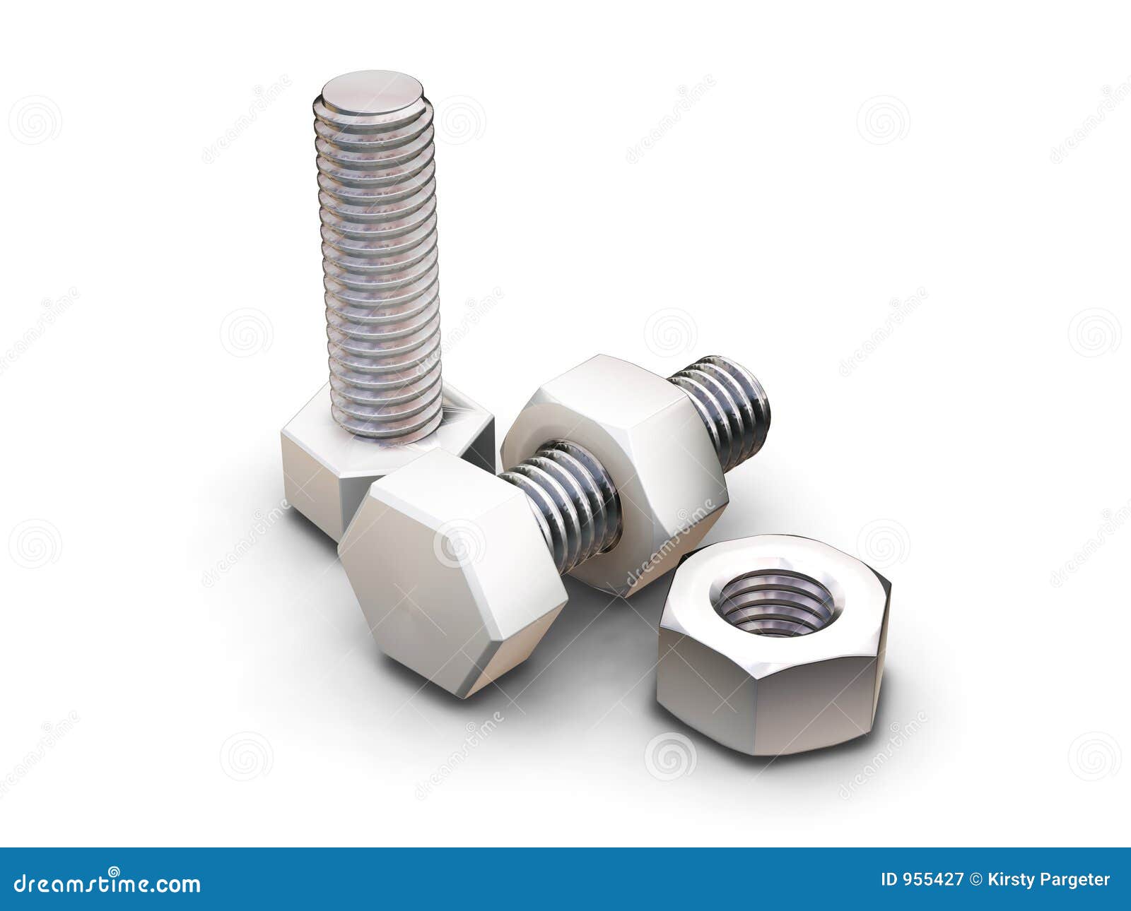 Muttern - und - Schrauben stock abbildung. Illustration von bild - 955427