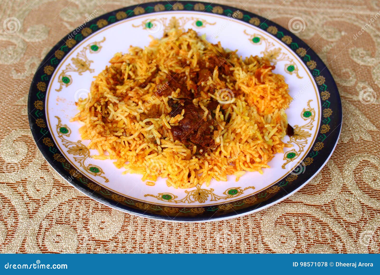 Mutton Biryani stock photo. Image of crockery, basmati - 98571078