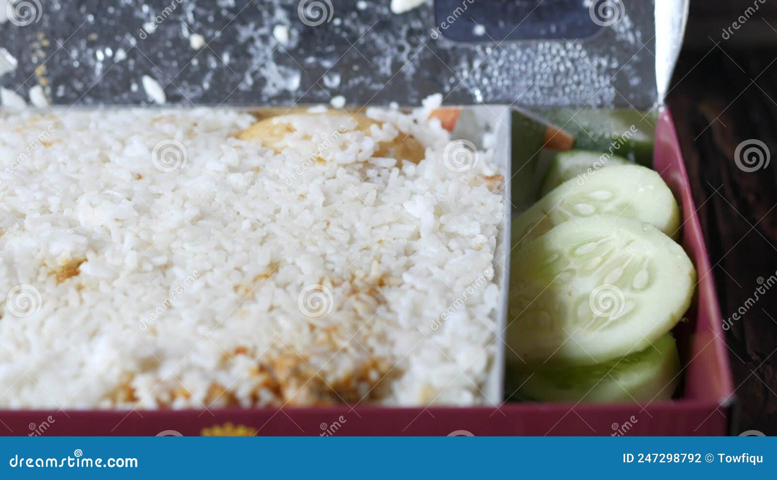 Mutton Biryani Meal in a Take Away Packet on Table Stock Footage ...