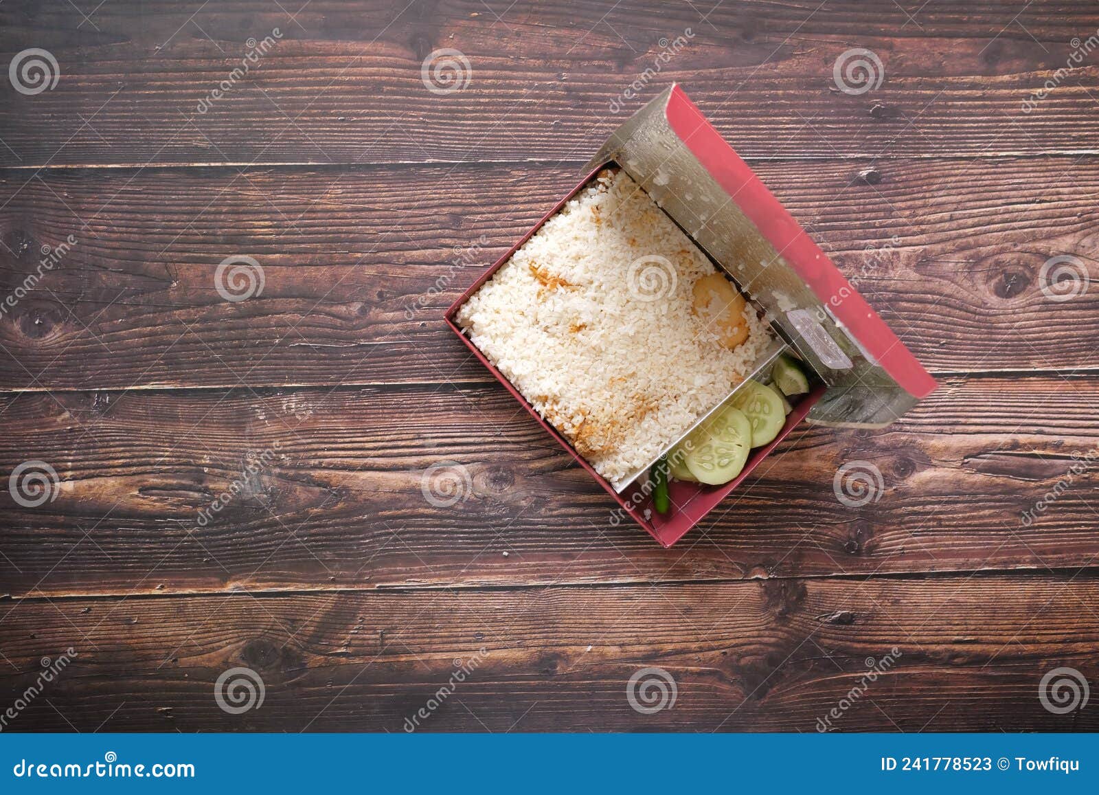 Mutton Biryani Meal in a Take Away Packet on Table Stock Image - Image ...