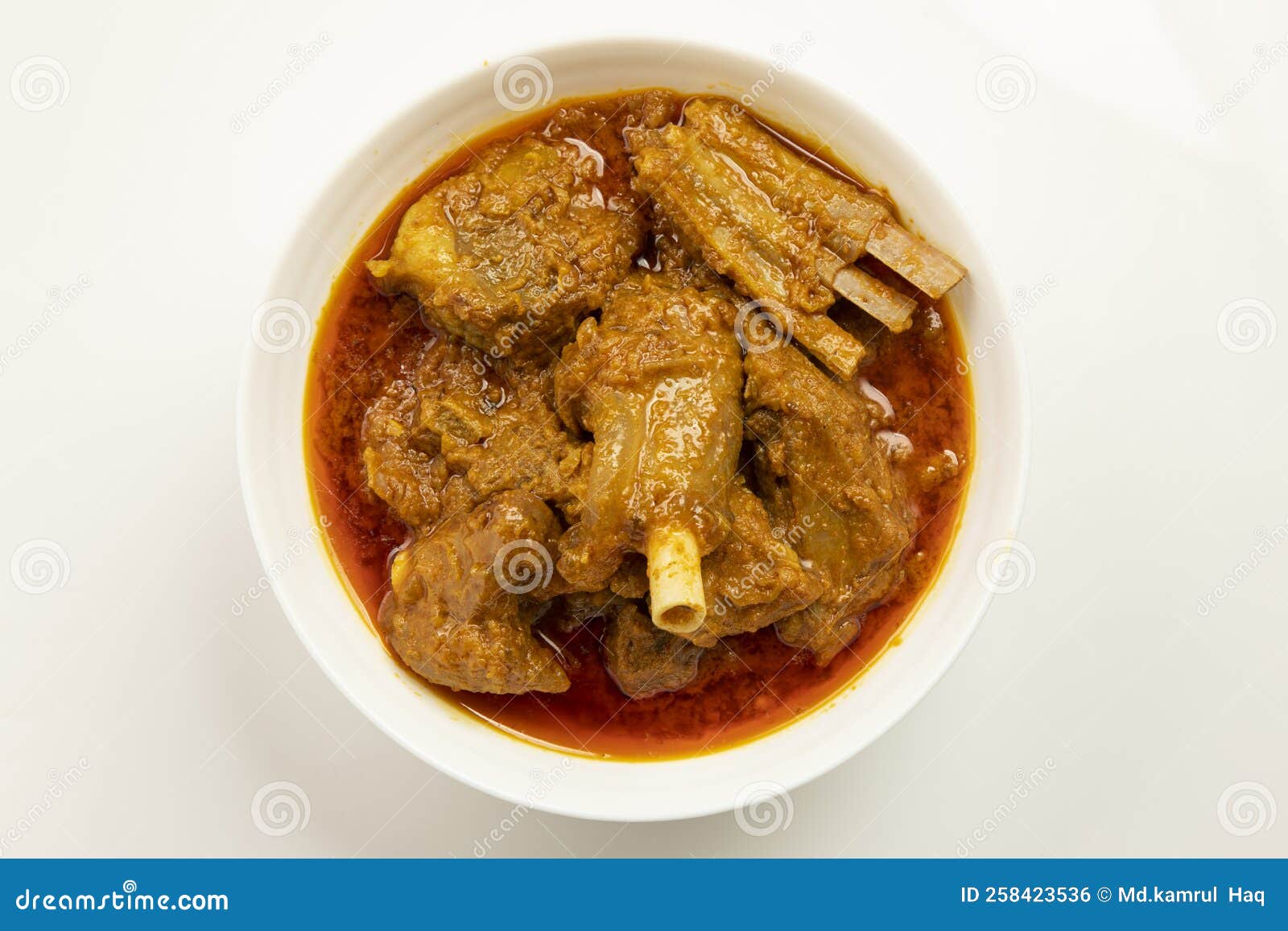 Mutton Curry Isolated on White Background Stock Photo - Image of dish ...