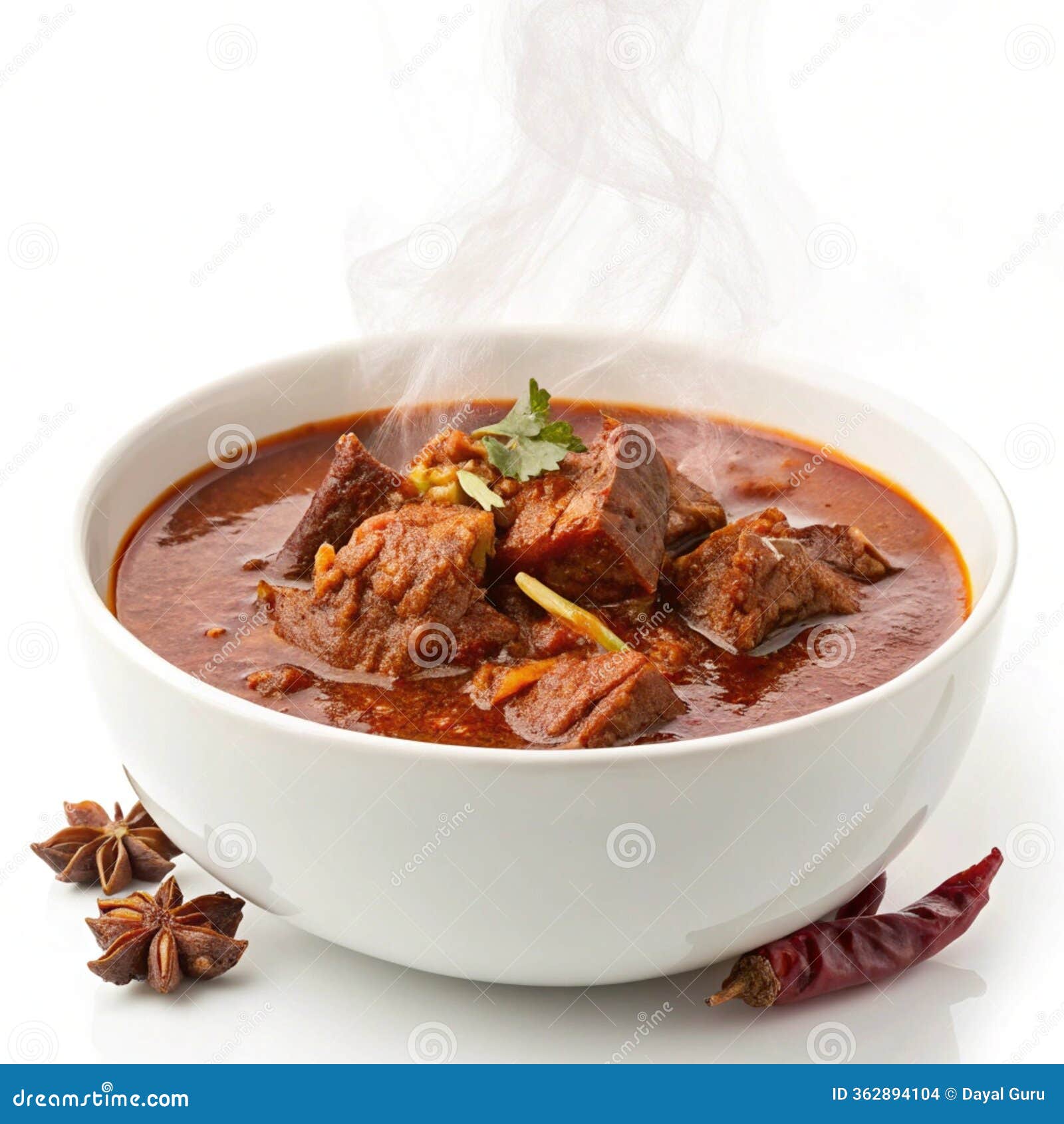 Mutton Curry On A Plate Isolated On Transparent Background Stock Photo ...