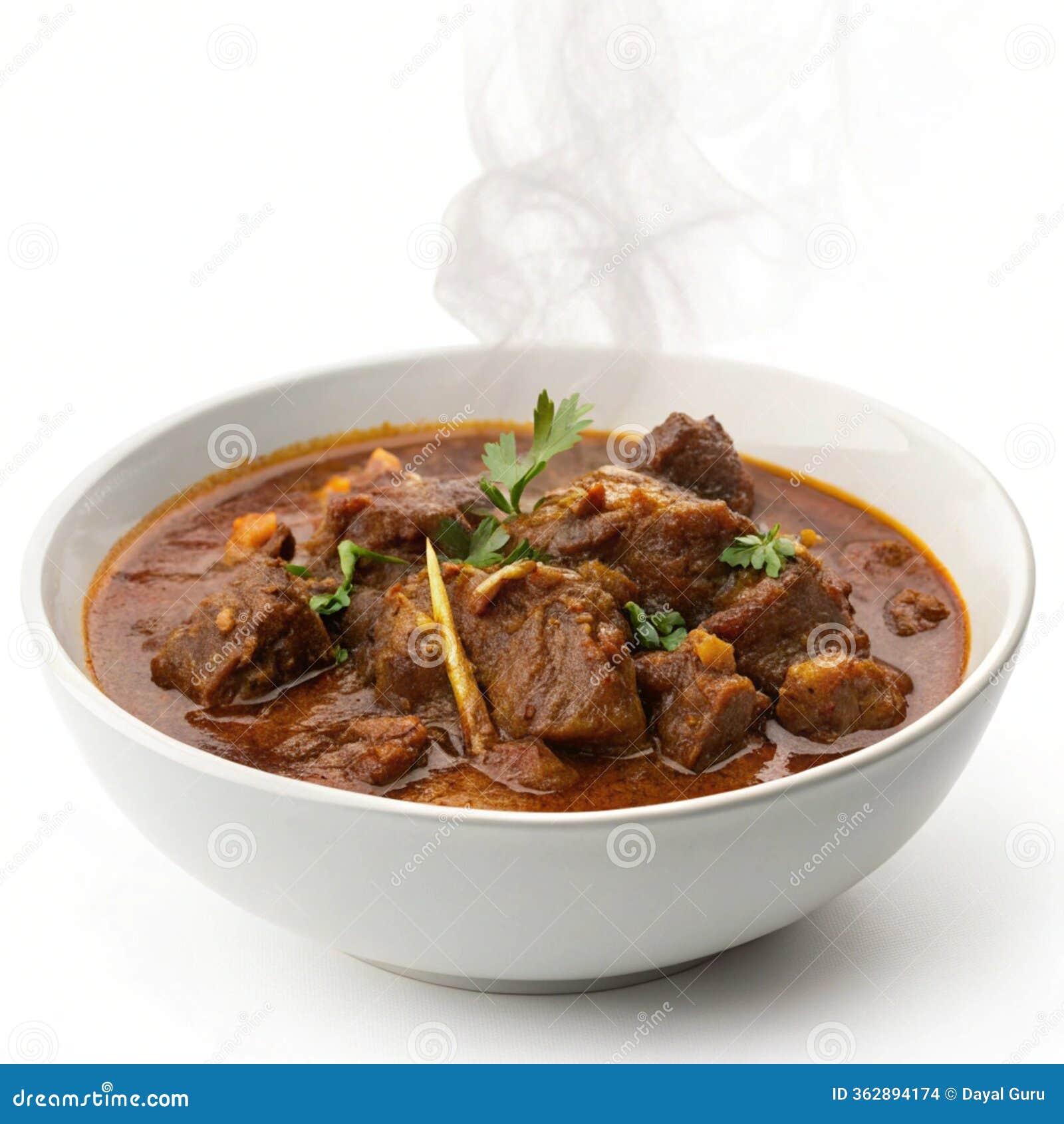Mutton Curry On A Plate Isolated On Transparent Background Stock Photo ...