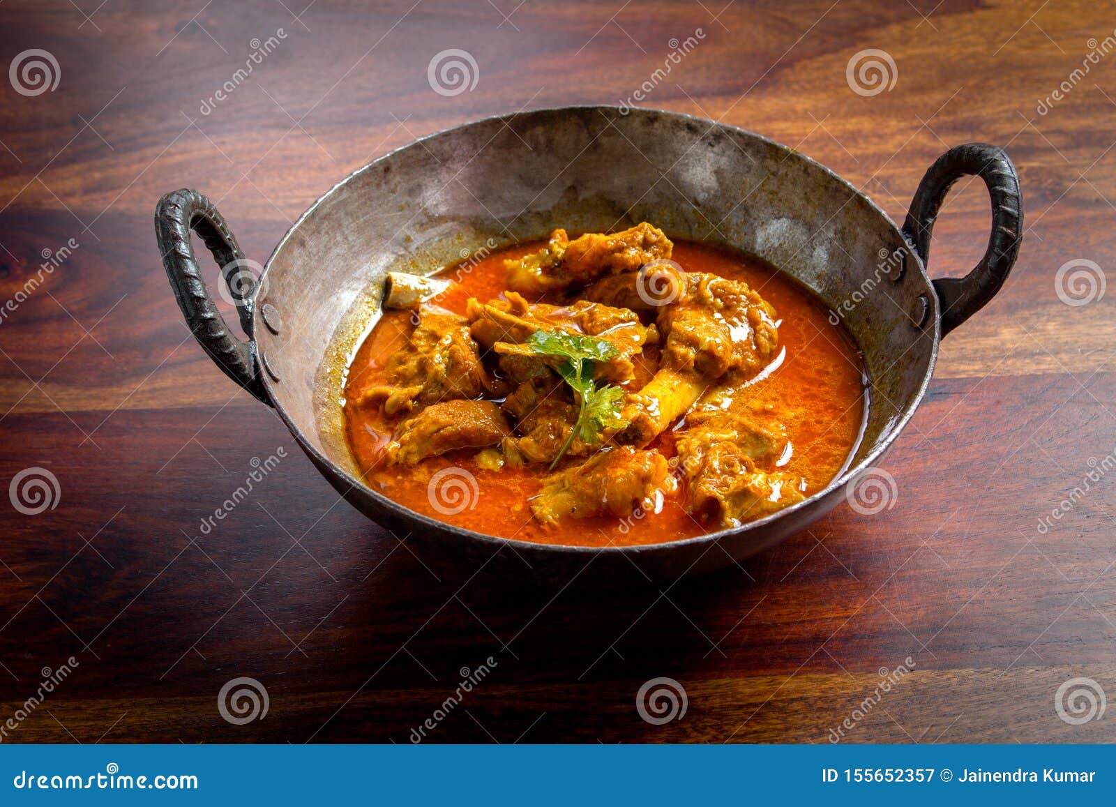 Mutton Curry in Kadai stock image. Image of holi, ghee - 155652357