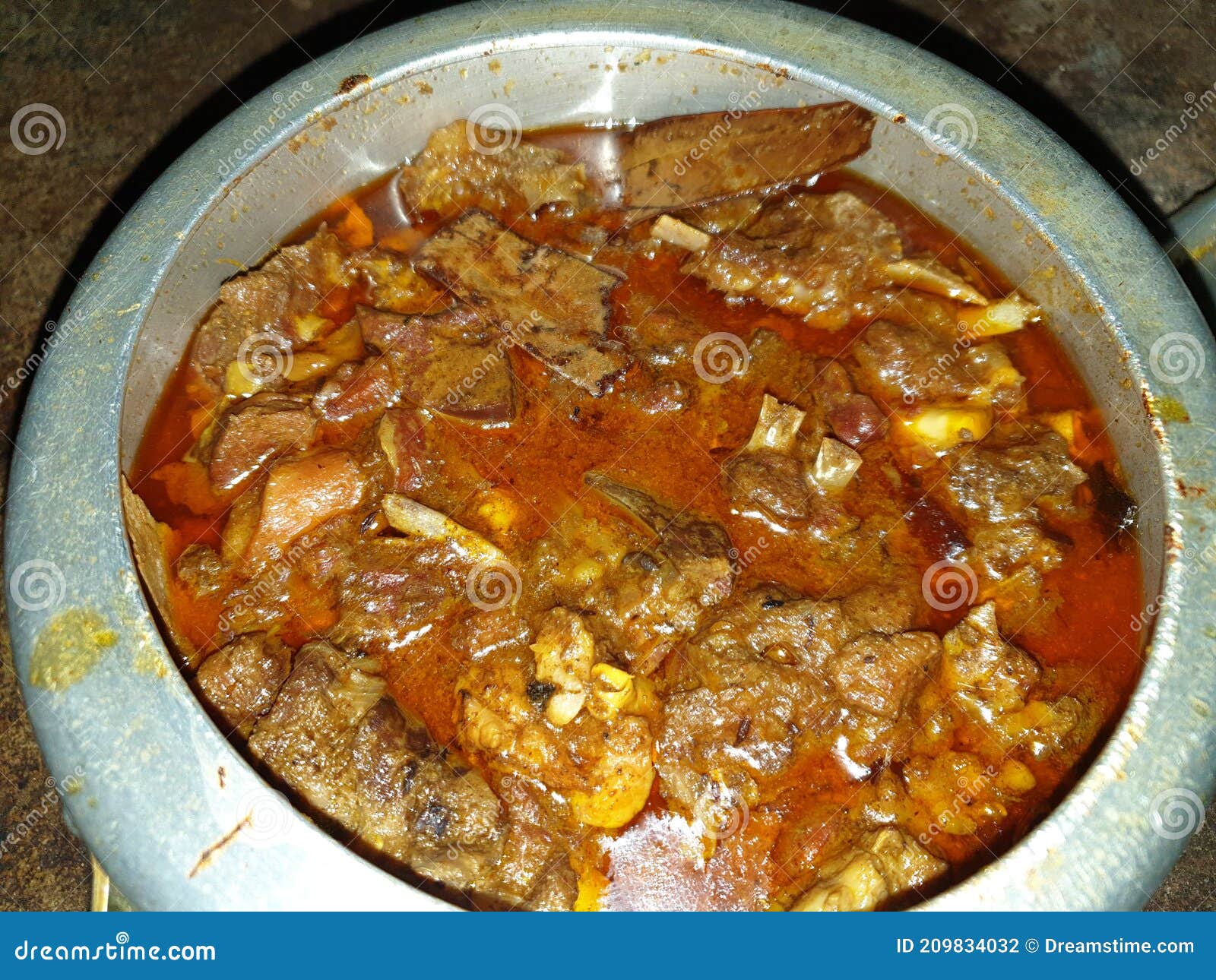 MUTTON DISH INDIAN STYLE stock photo. Image of mutton - 209834032