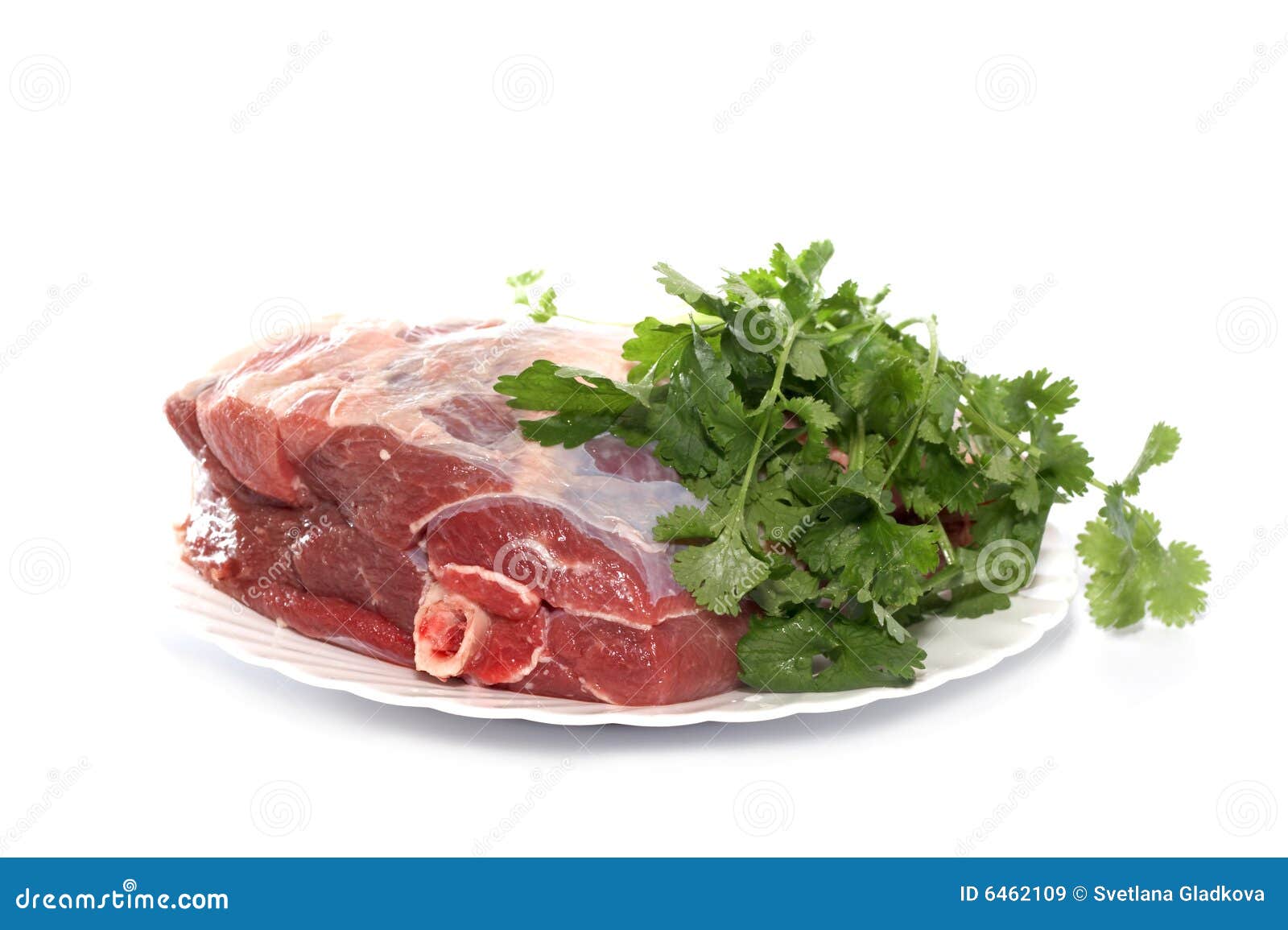 Mutton Gammon on a White Background Stock Image - Image of healthy ...