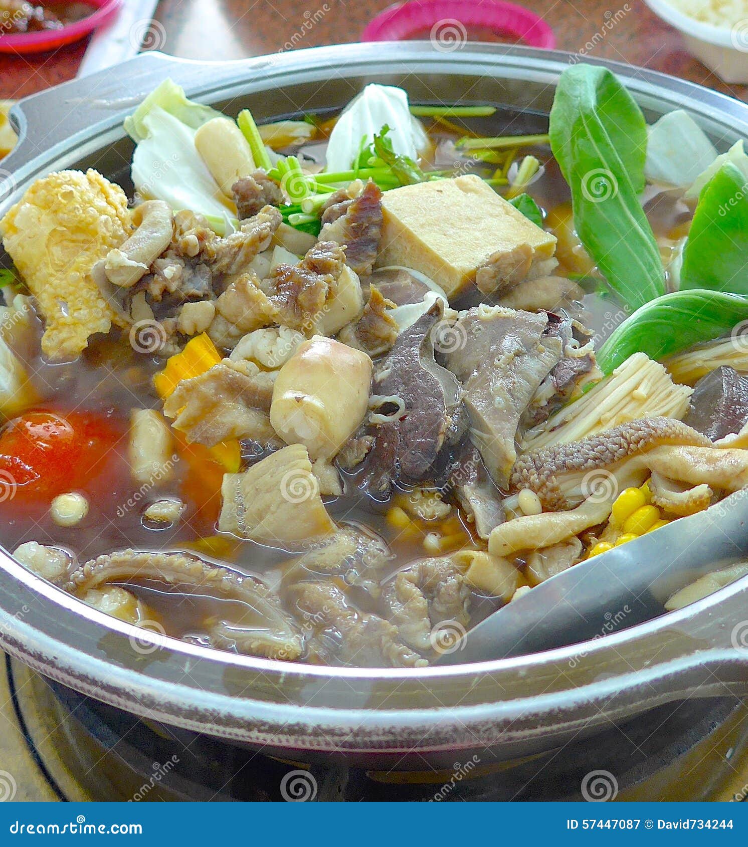 Mutton Hot Pot Closeup at Restaurant Stock Image - Image of delicious ...