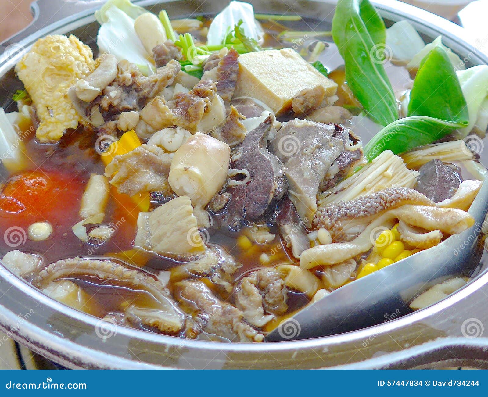 Mutton Hot Pot Closeup at Restaurant Stock Photo - Image of enjoyment ...