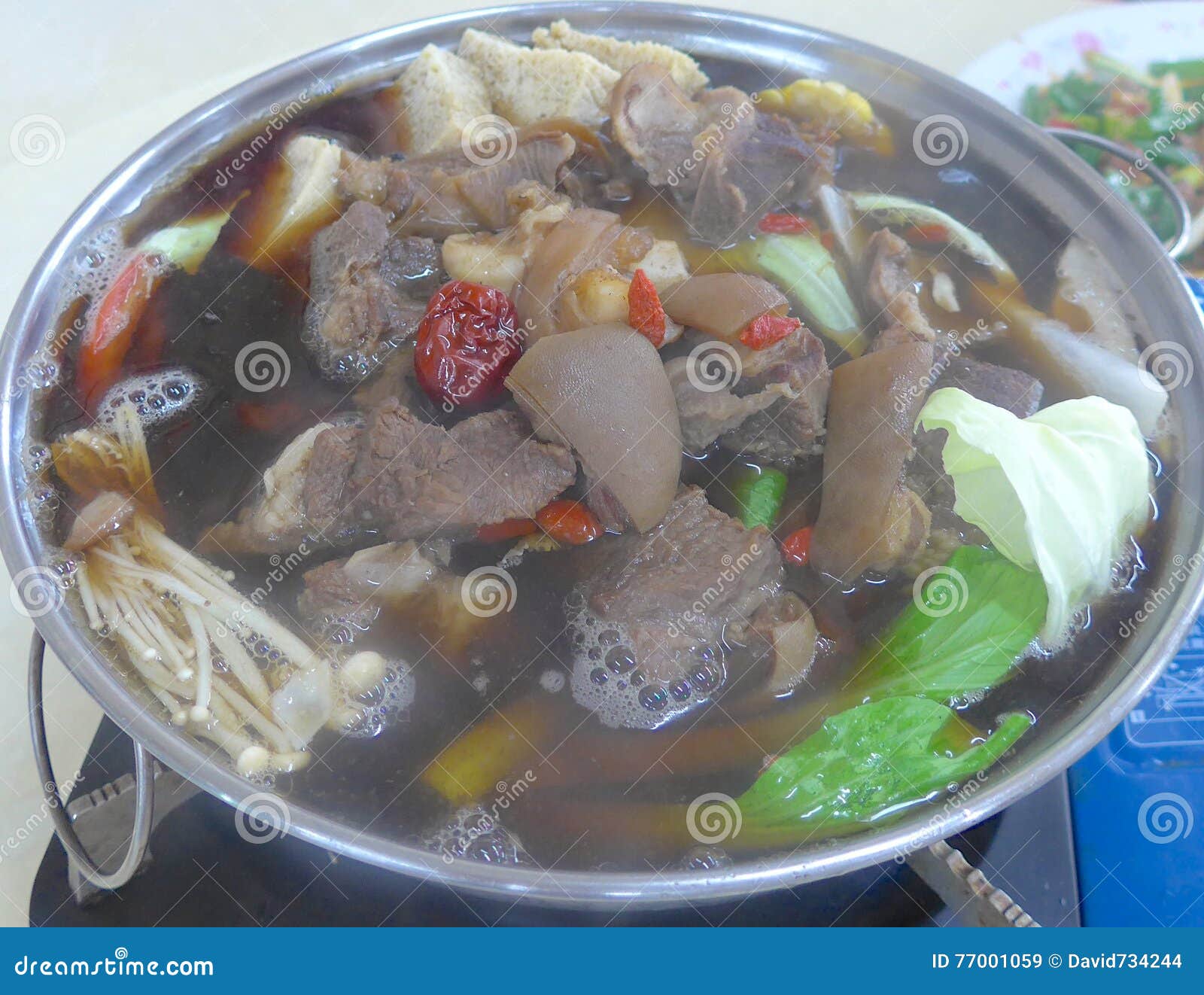 Mutton hot pot closeup stock image. Image of cook, japanese - 77001059