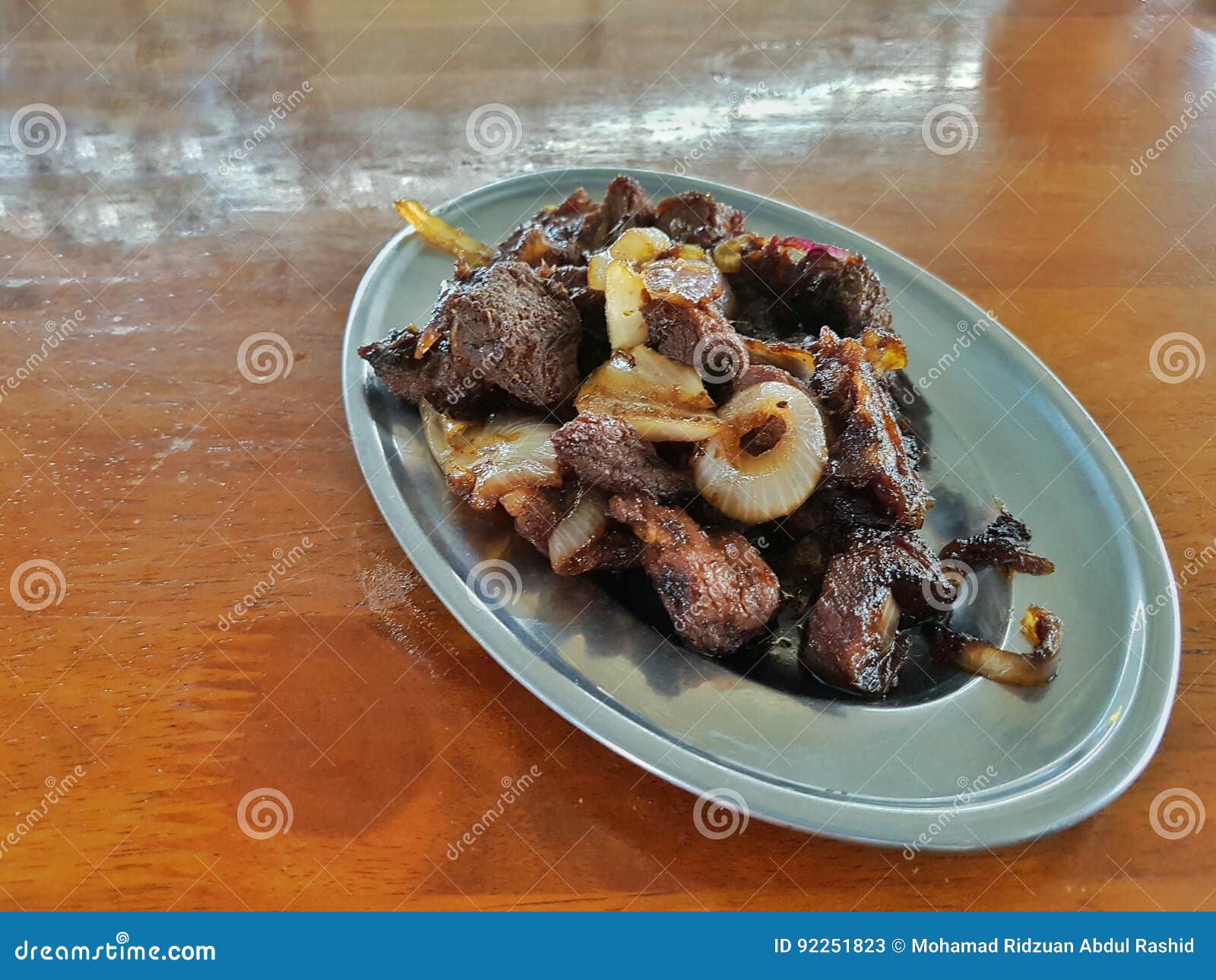 Mutton on plate stock image. Image of pieces, stainless - 92251823