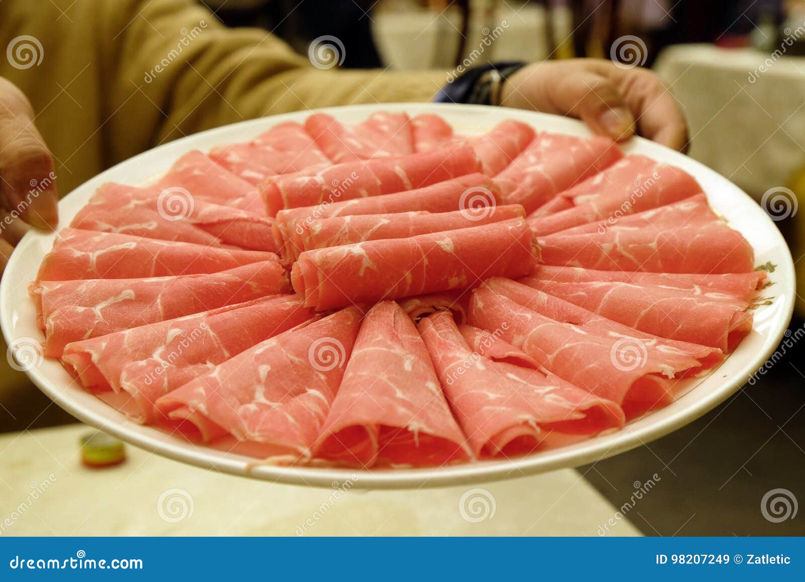 Mutton Prepared for Cooking in the Hot Pot Stock Image - Image of ...