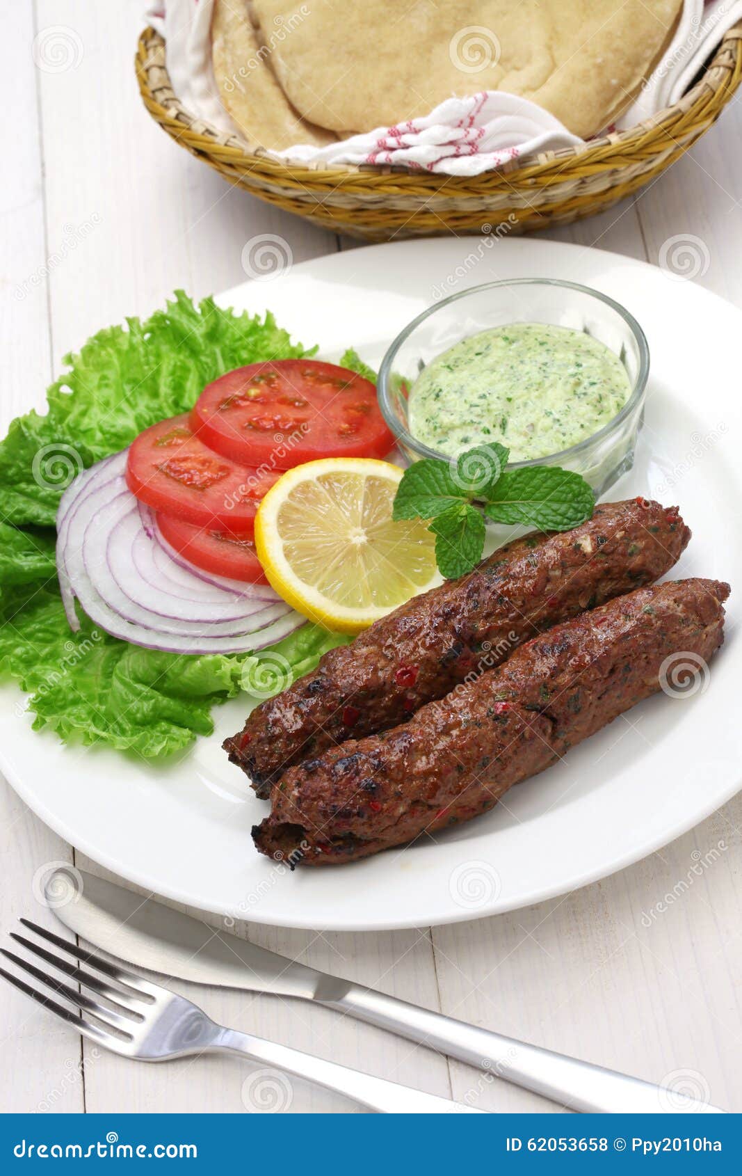 Mutton seekh kabab stock photo. Image of appetizer, dish - 62053658