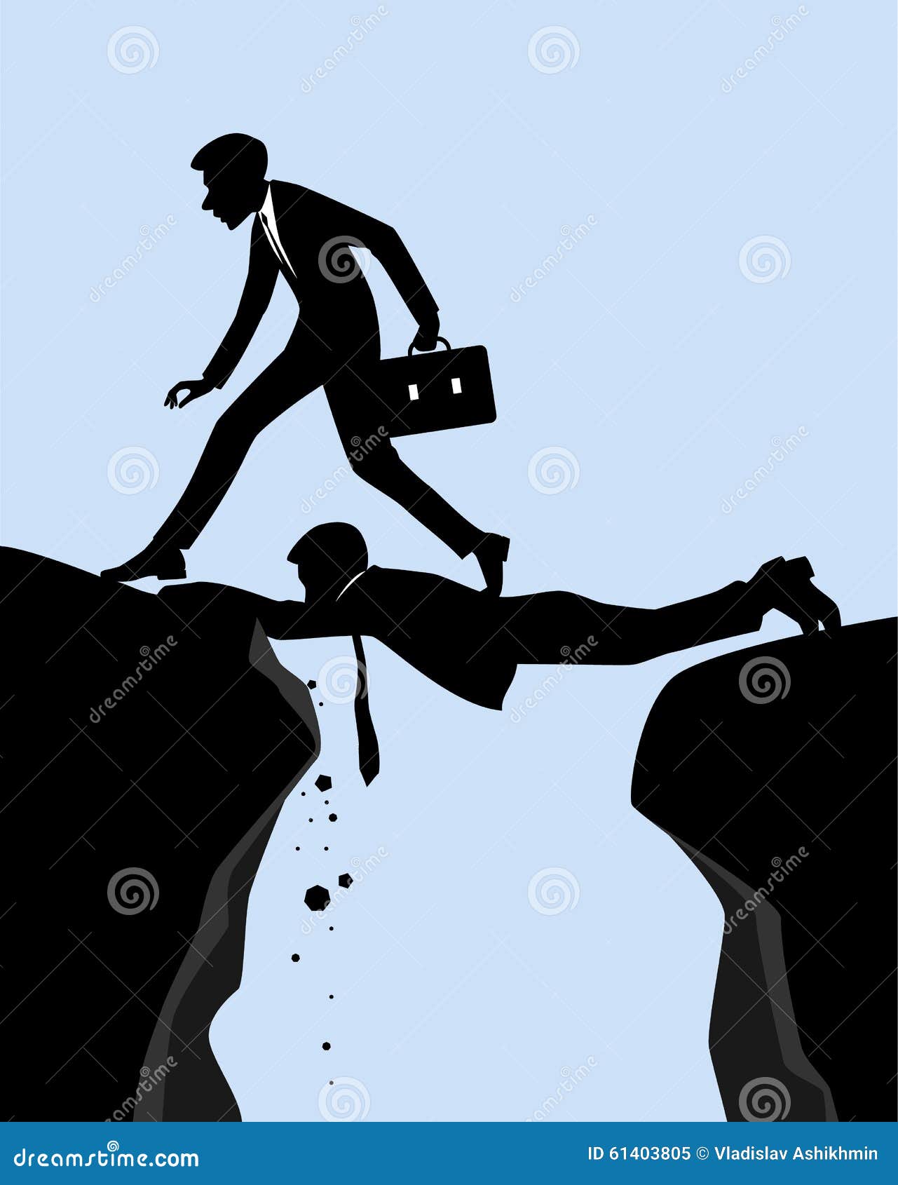 Mutual Assistance in Business Stock Vector - Illustration of white ...