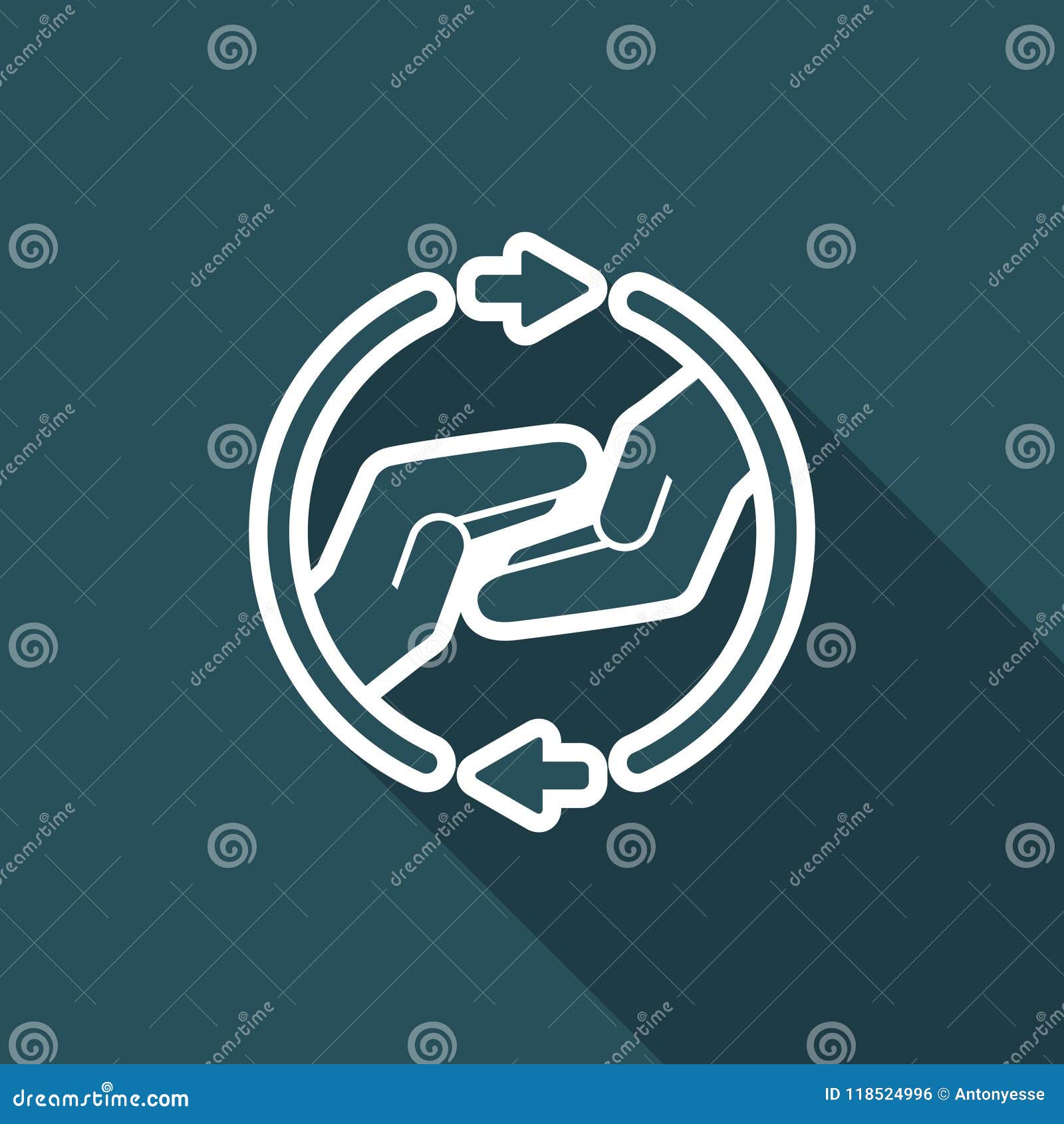 Mutual Assistance - Vector Minimal Icon Stock Vector - Illustration of ...